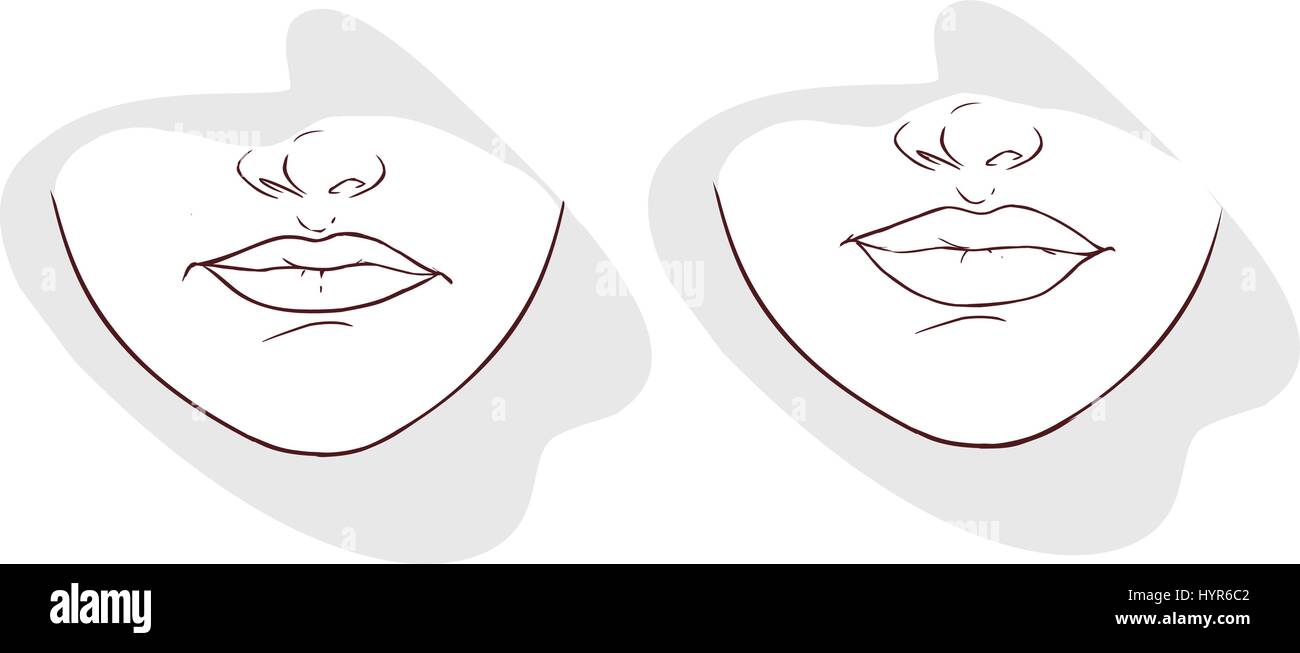 Lip filler Stock Vector Images - Alamy