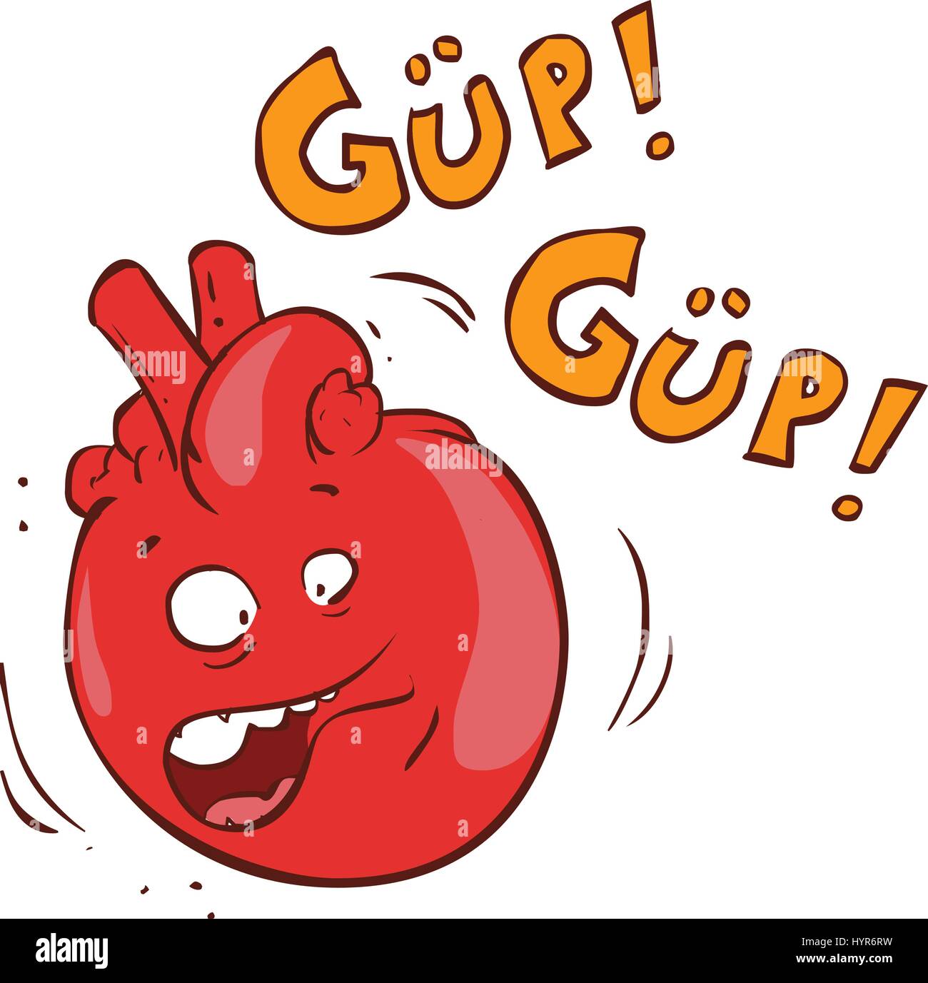 Cartoon character heart heart anatomy hi-res stock photography and ...