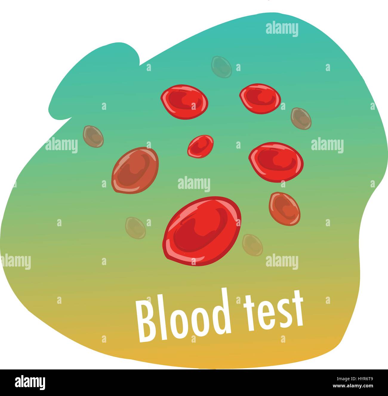 white background vector illustration of a blood test Stock Vector Image ...