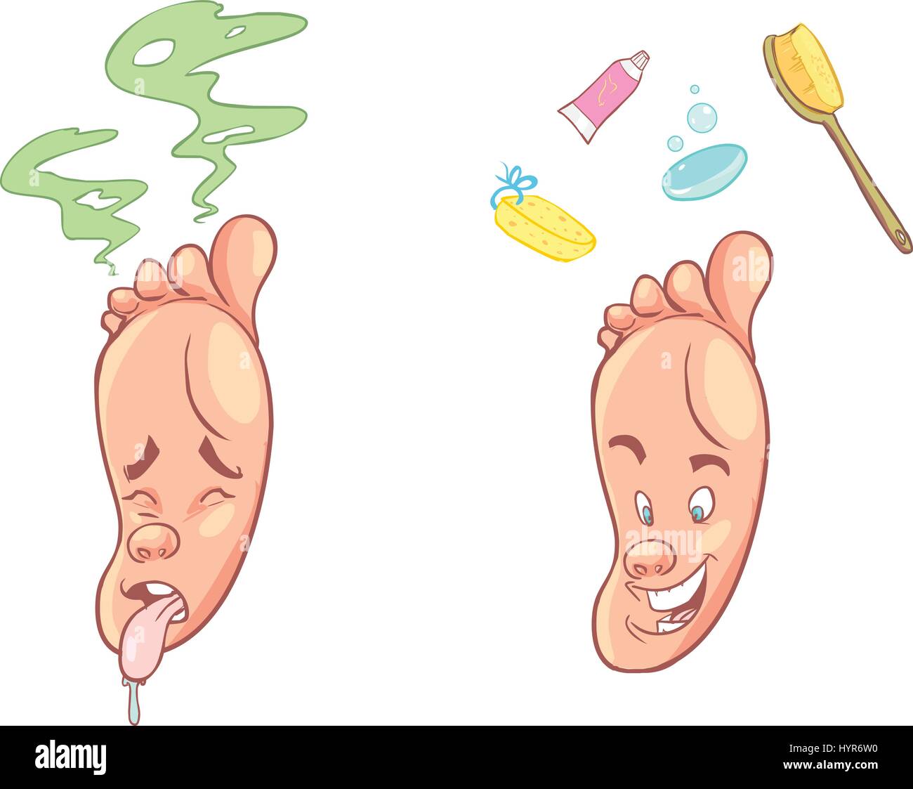 white background vector illustration of a feet health Stock Vector ...