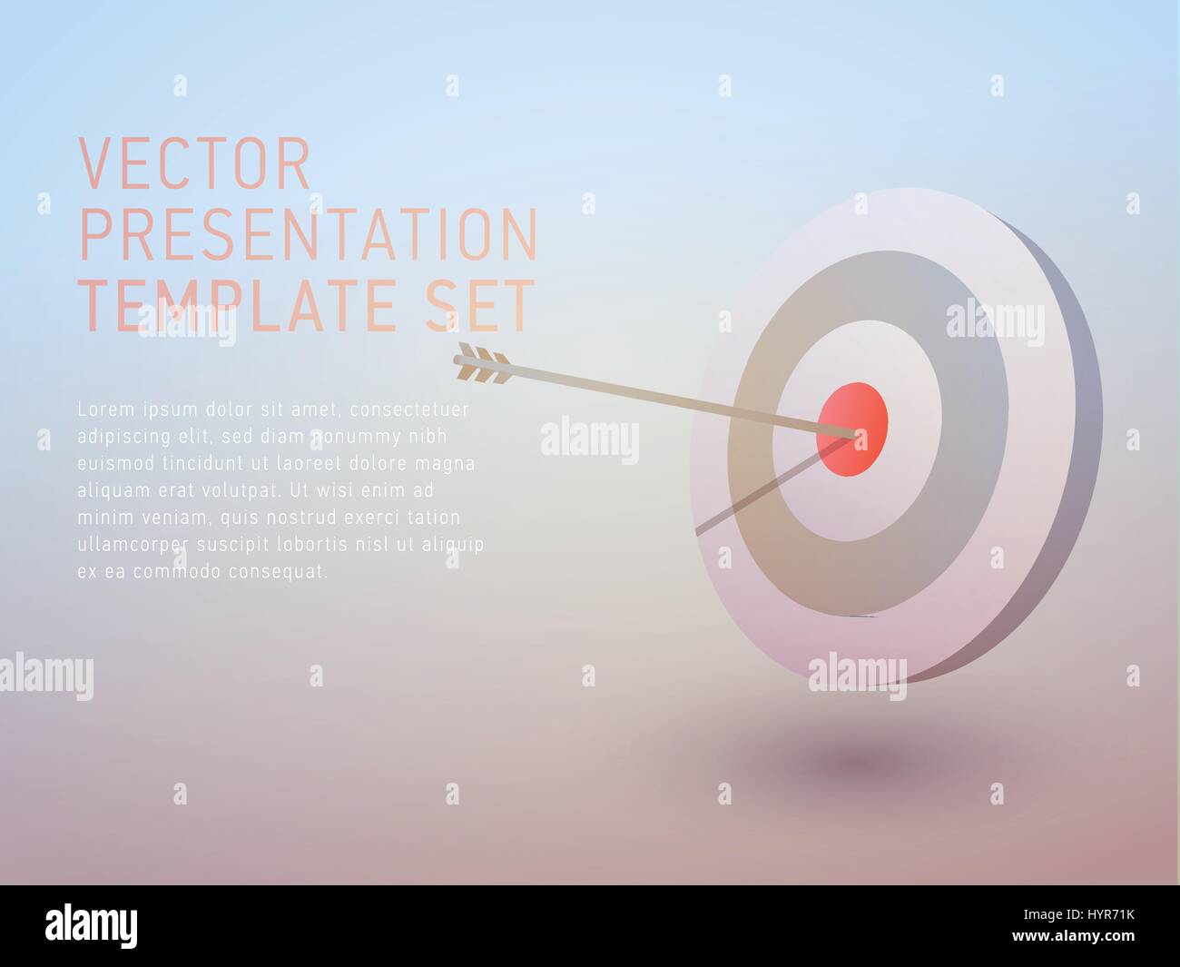 vector 3d business theme presentation template set Stock Vector Image ...