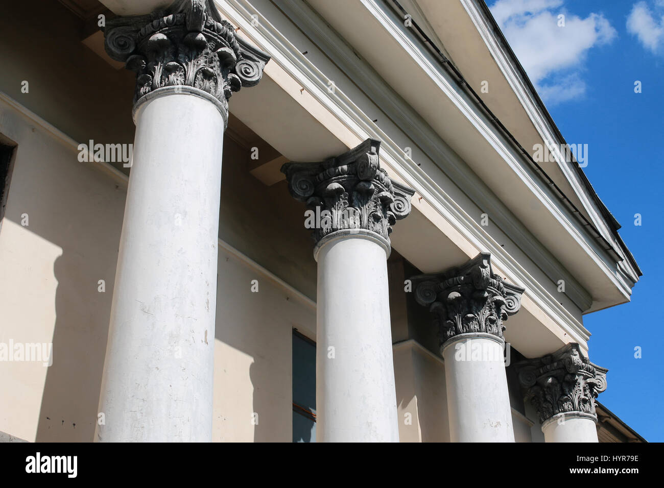 part of old abandoned column building Stock Photo - Alamy