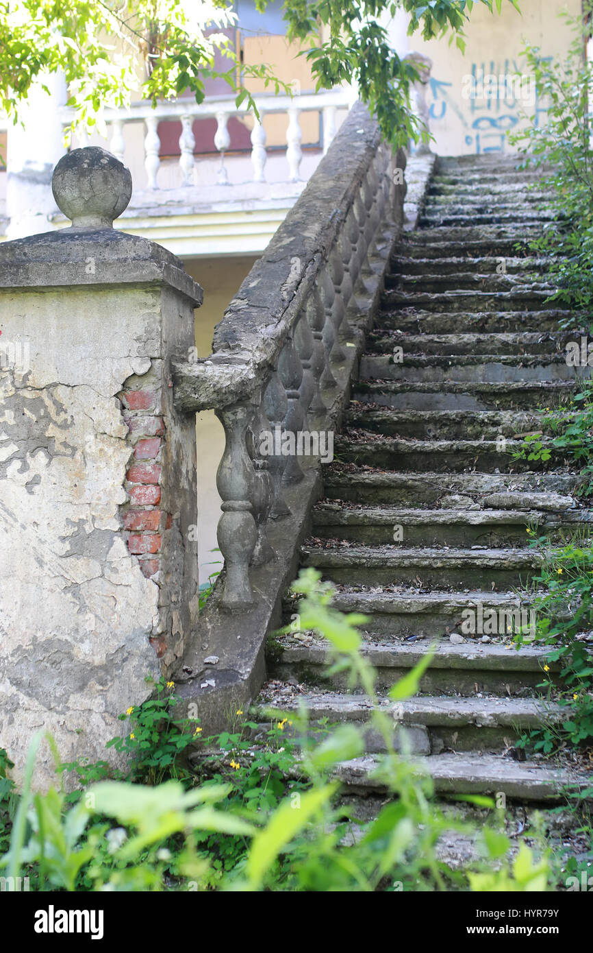part of old abandoned column building Stock Photo - Alamy
