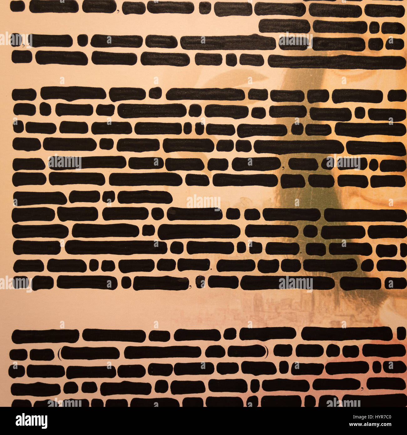 Artwork: Book Page with Watermark and All Blacken Words Stock Photo - Alamy