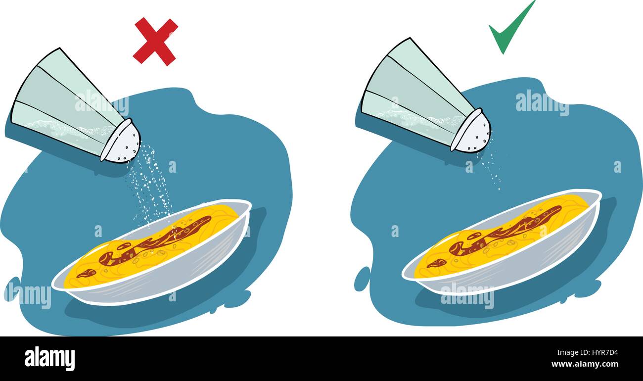 blue background vector illustration of a salt use Stock Vector Image ...