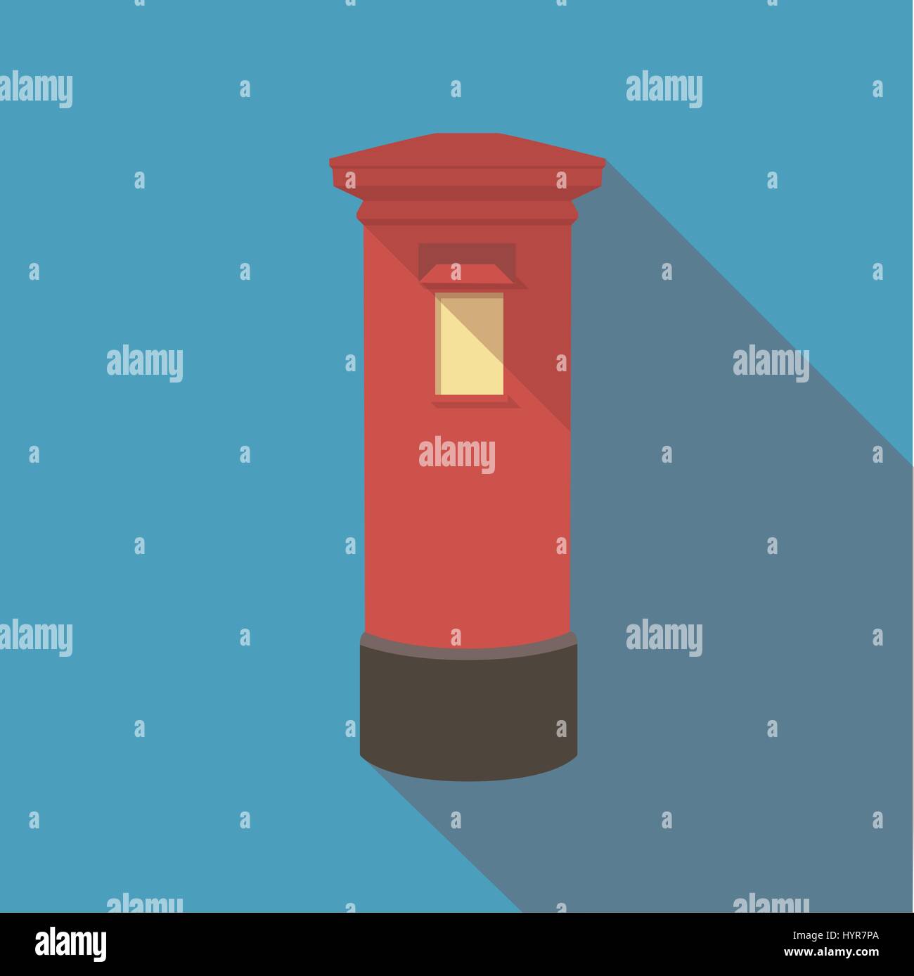 British red victorian post box Stock Vector Images - Alamy