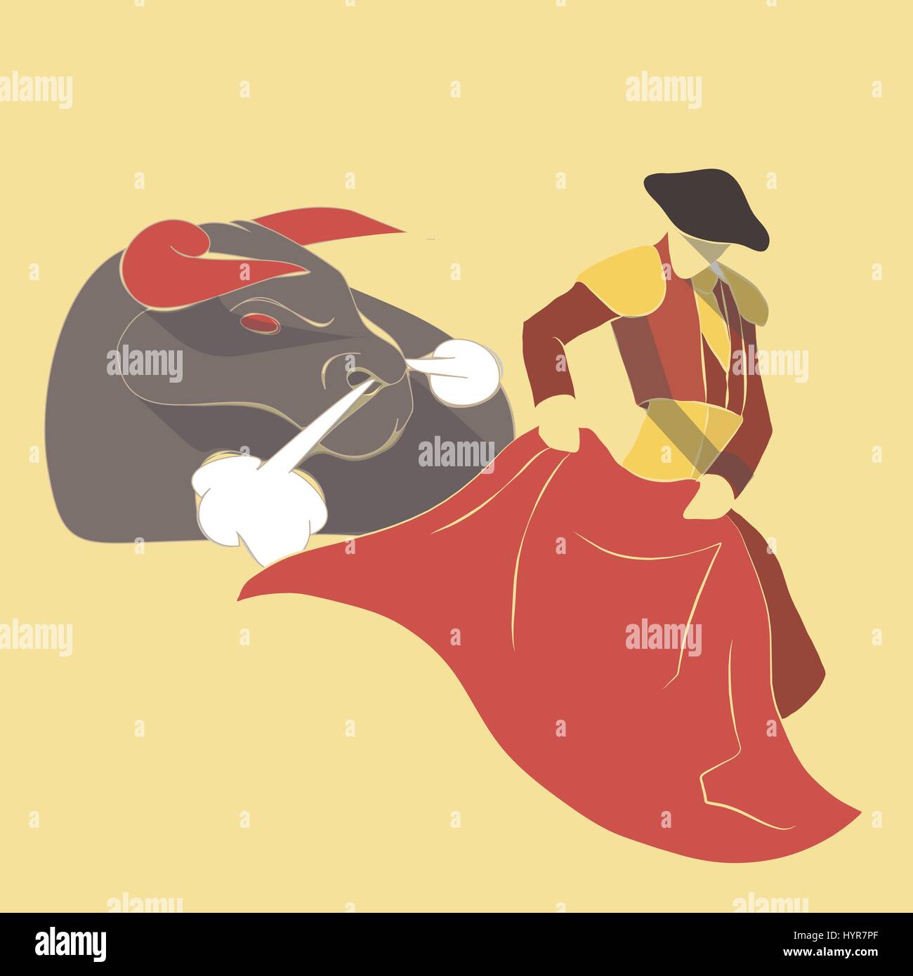 Bullfighter vector vectors hi-res stock photography and images - Alamy