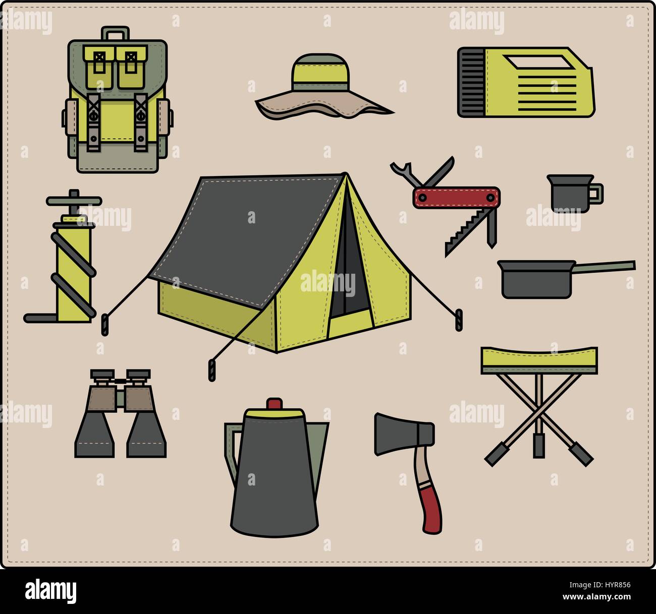 Adventure line drawing Stock Vector Images - Alamy