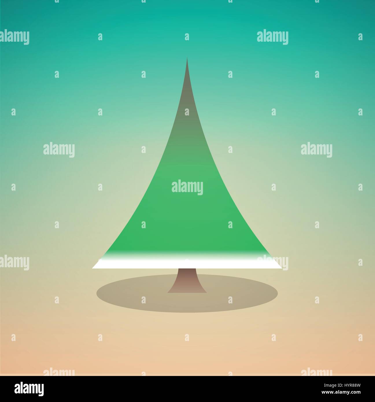 vector flat style colored illustration pine tree Stock Vector Image ...