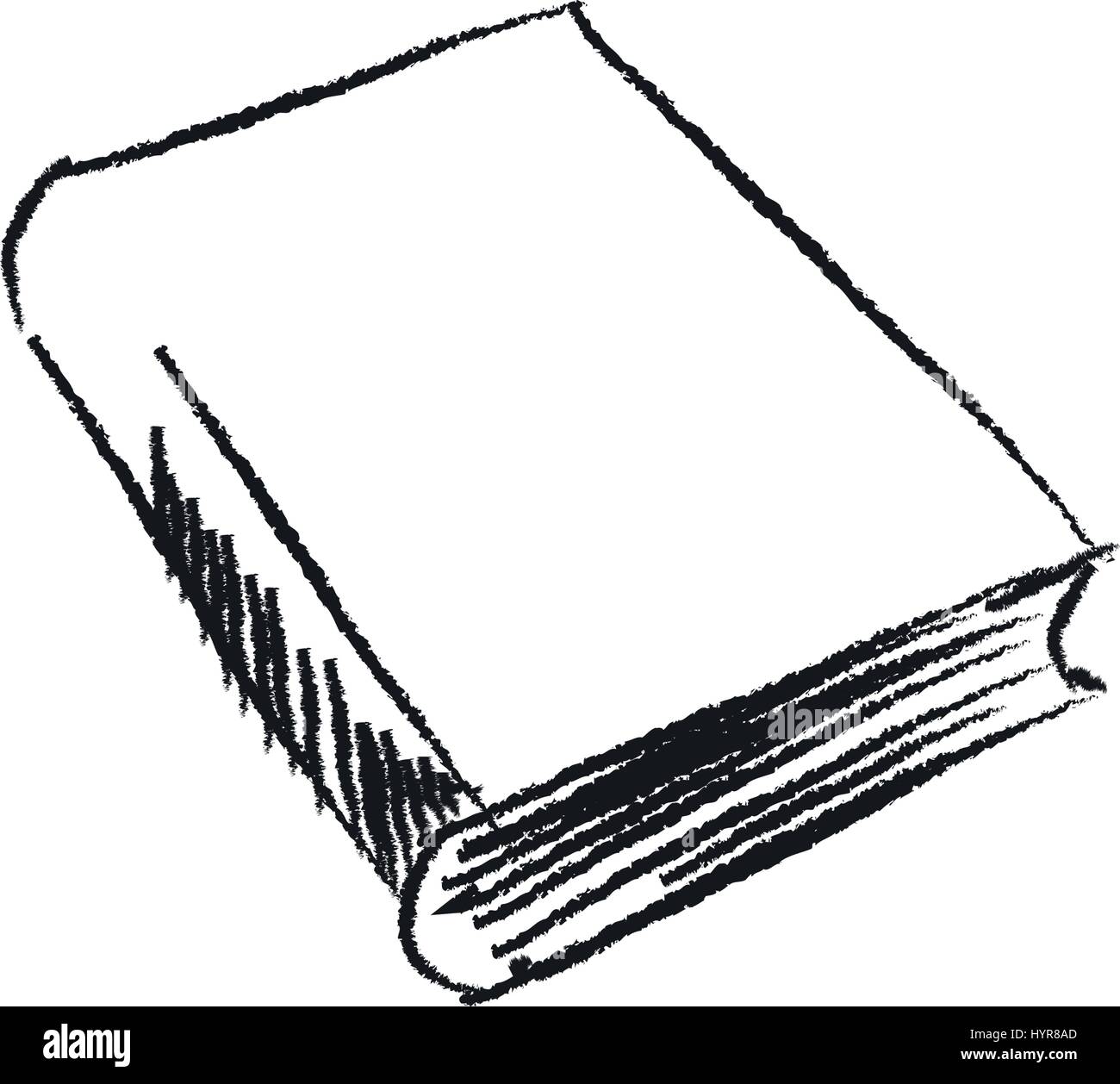 vector sketch hand drawing old book illustration Stock Vector Image ...