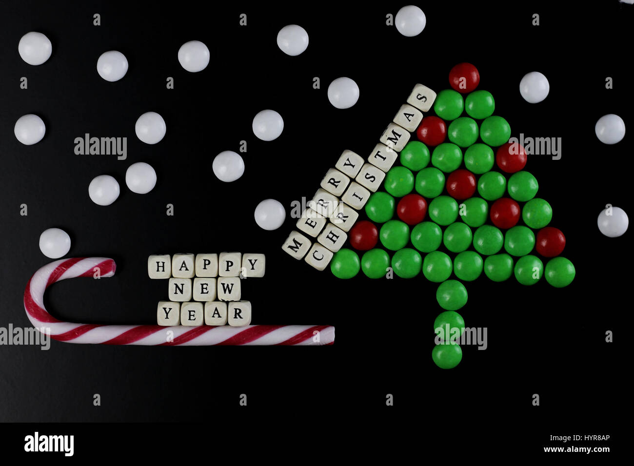 christmas tree shape candy background Stock Photo - Alamy