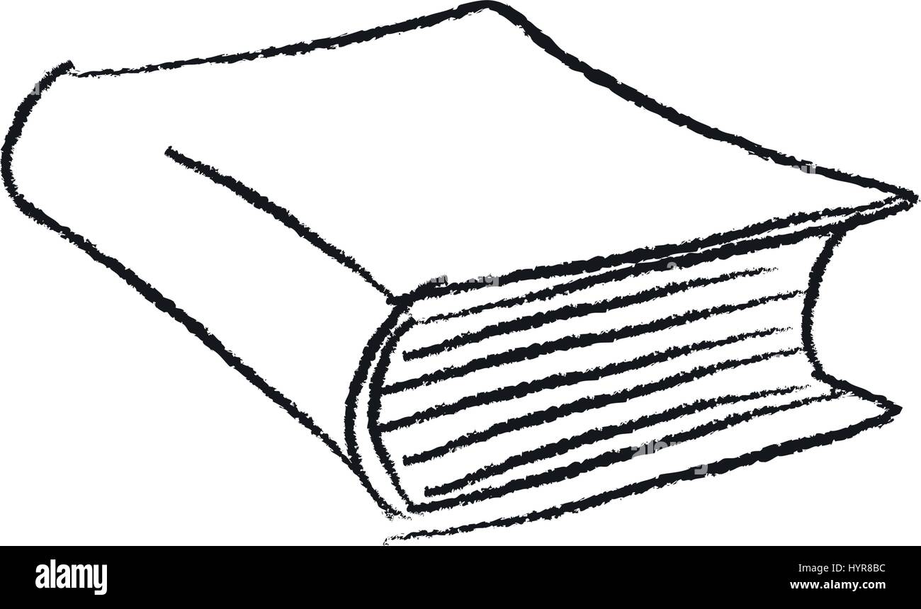 vector sketch hand drawing old book illustration Stock Vector Image ...