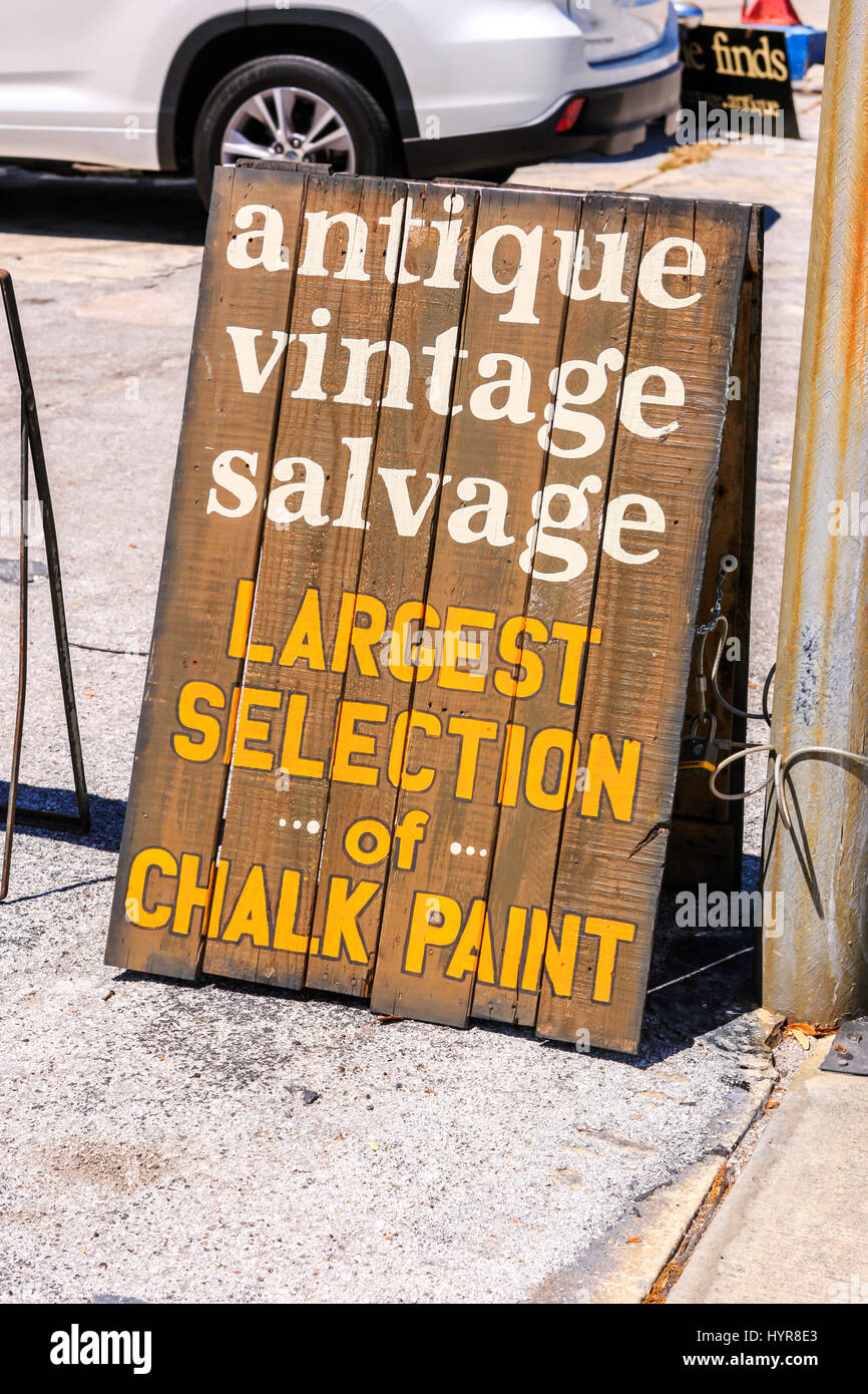 Antique Vintage Salvage wooden sign billboard Stock Photo - Alamy