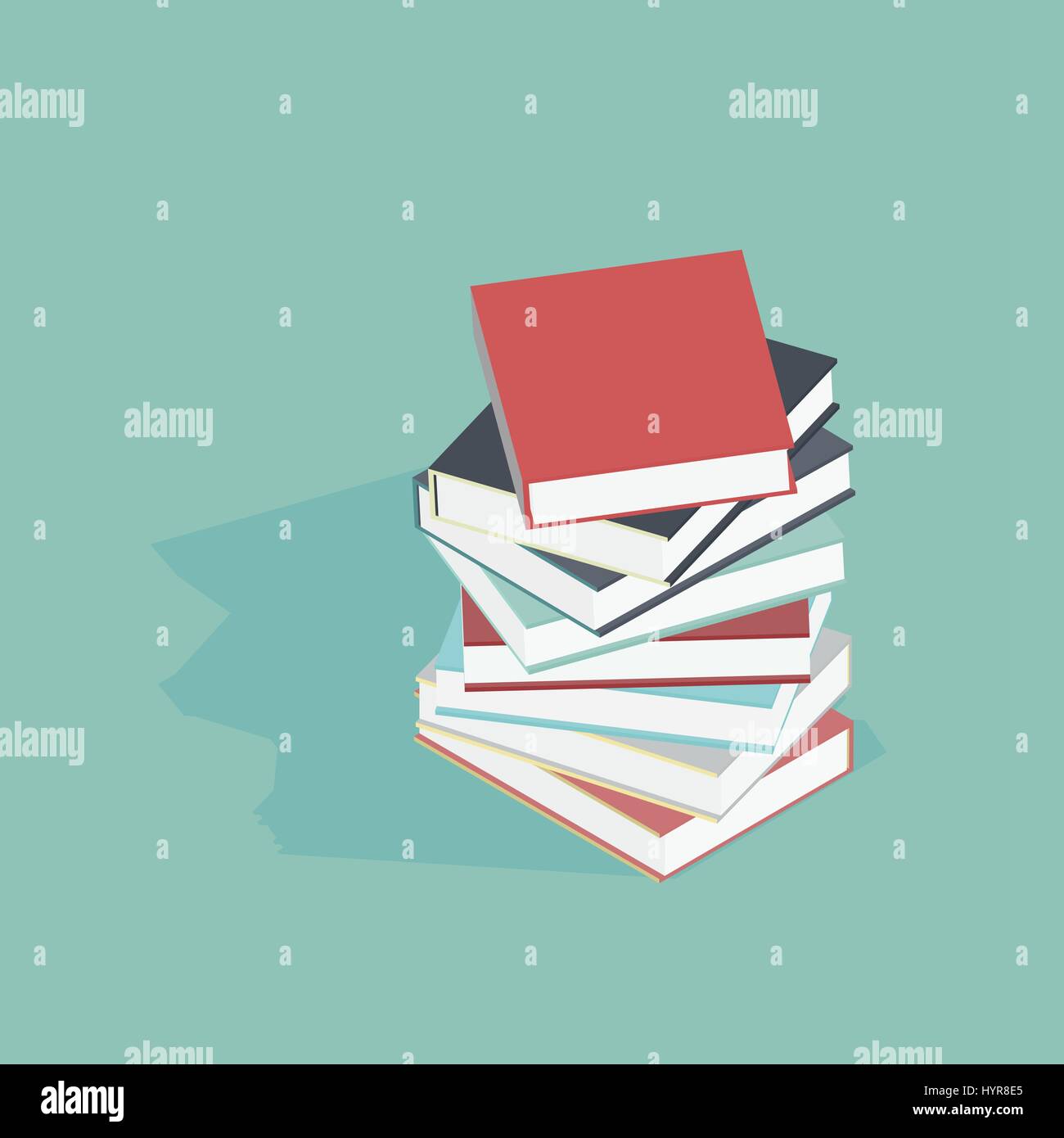 3d isometric vector illustration of book tower Stock Vector Image & Art ...