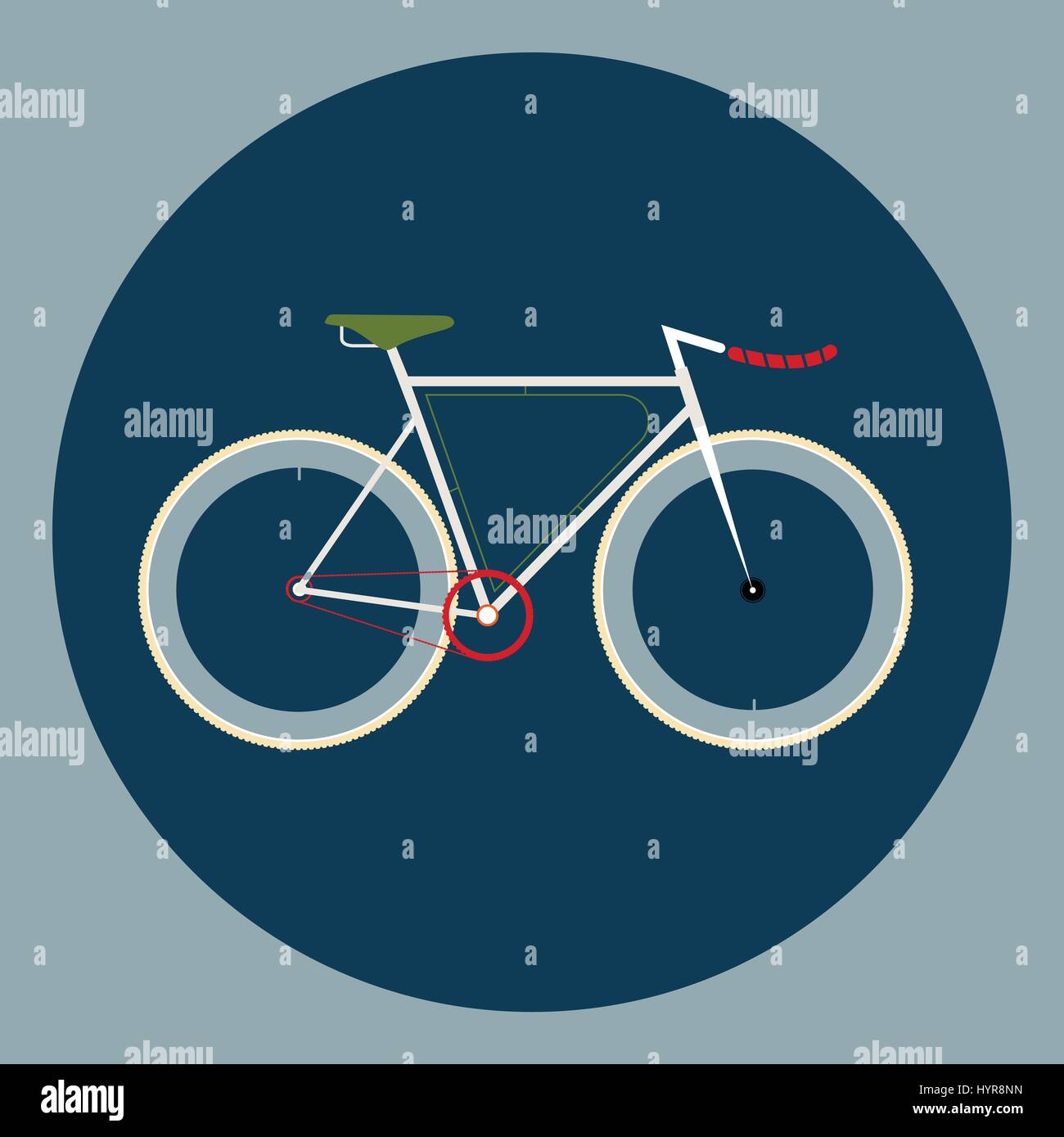vector illustration fixed gear bicycle illustration (fixie Stock Vector ...
