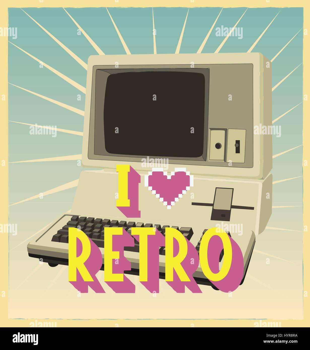 Classic Computer unit of the historic past Stock Vector Image & Art - Alamy