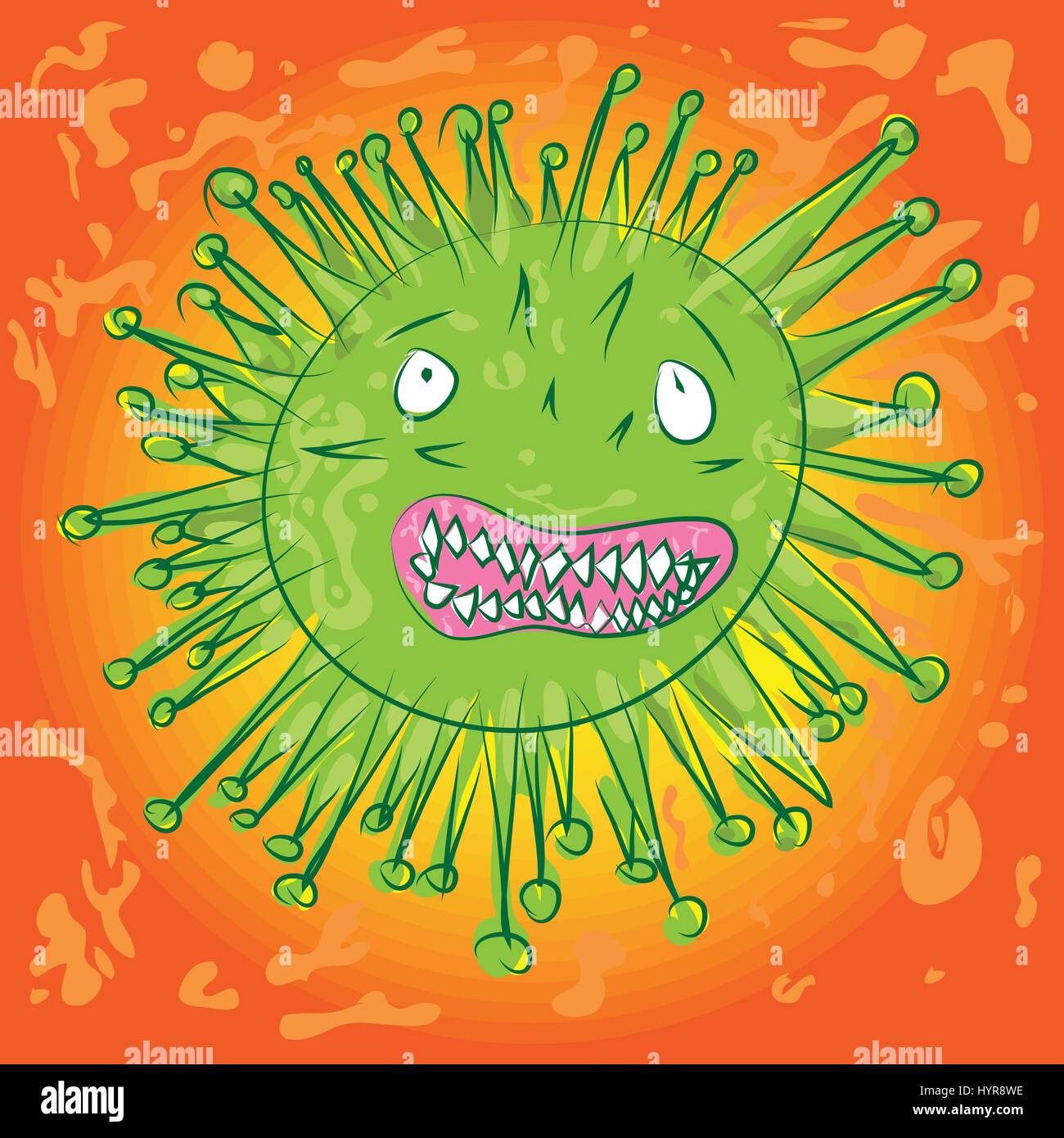 Scared bacteria cartoon Stock Vector Images - Alamy