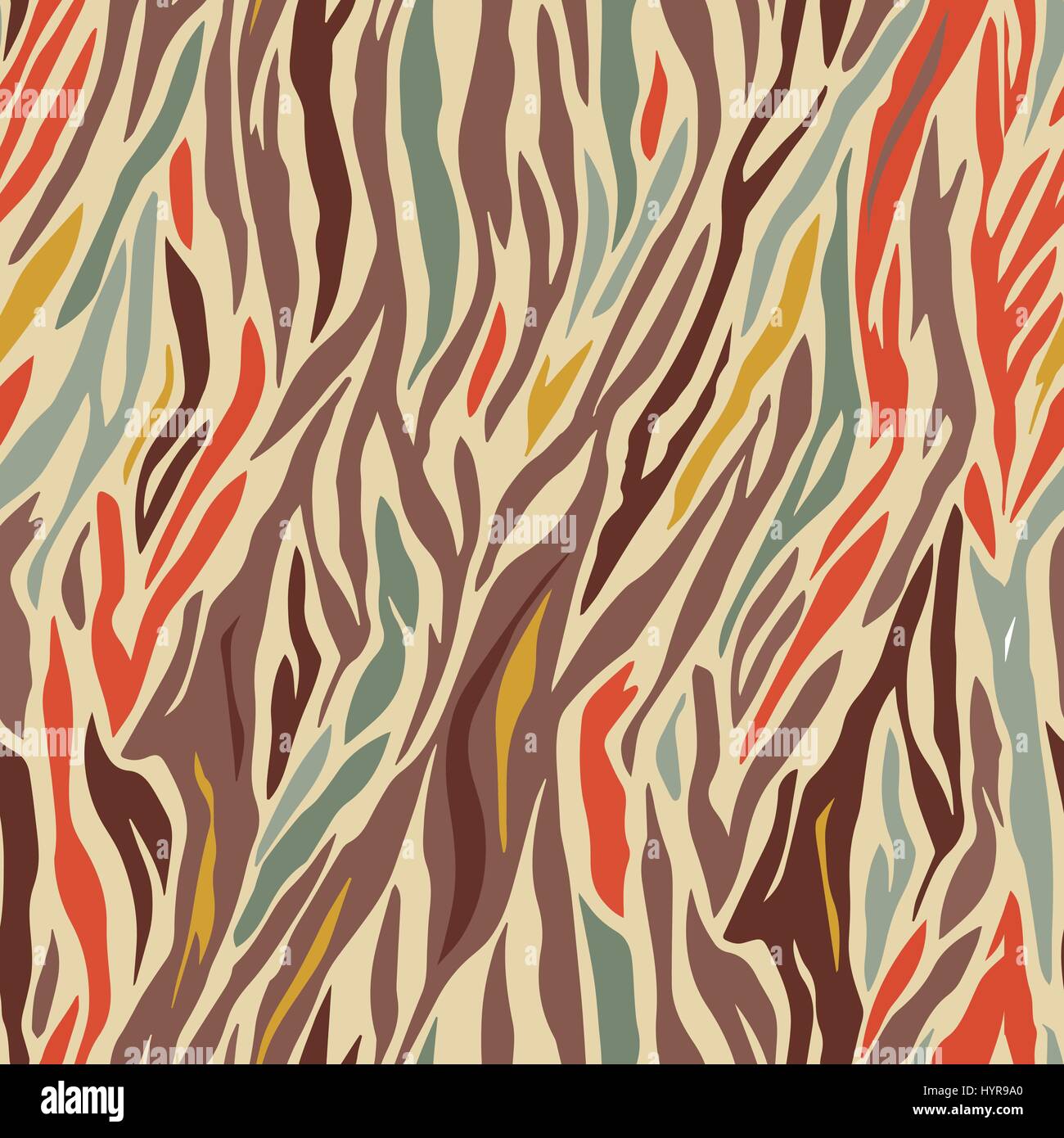 colored vector geometric seamless zebra pattern design Stock Vector ...