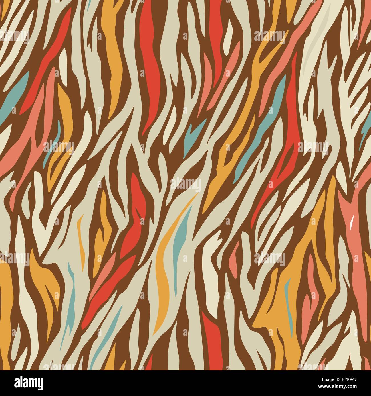 colored vector geometric seamless zebra pattern design Stock Vector ...