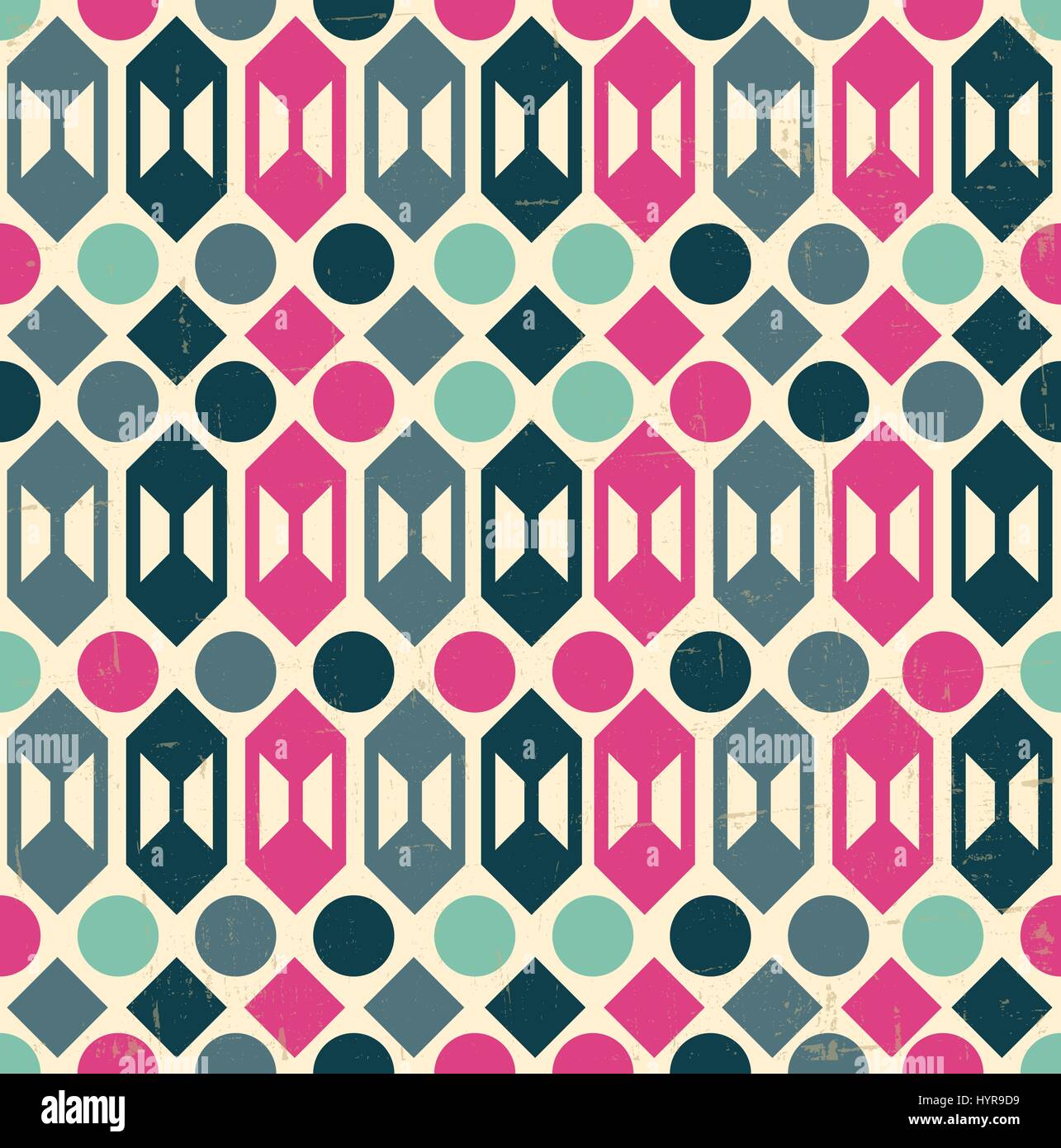Vector Colorful abstract retro seamless geometric pattern Stock Vector ...