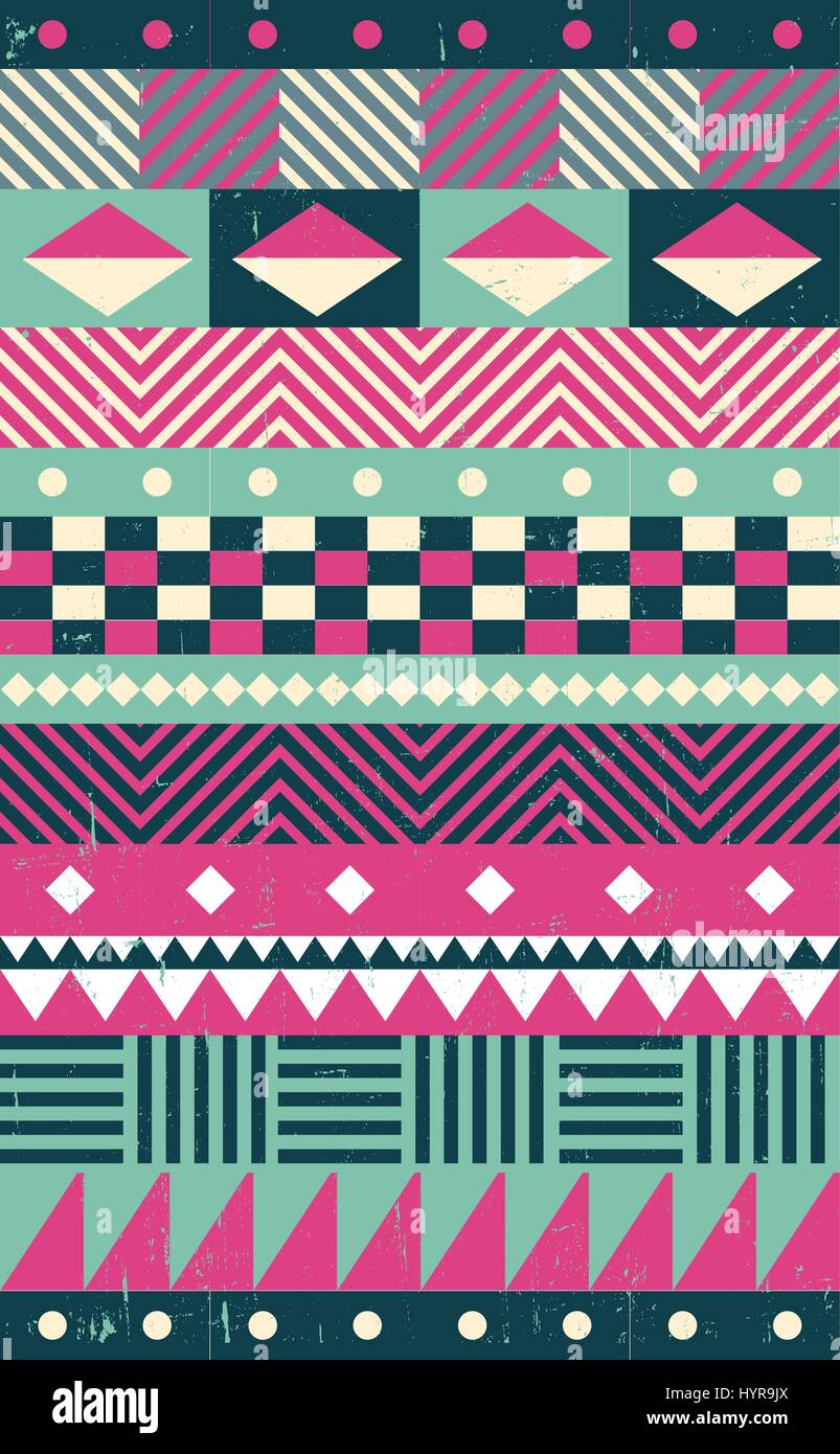 Tribal Ethnic textile decorative aged distressed ornamental striped ...