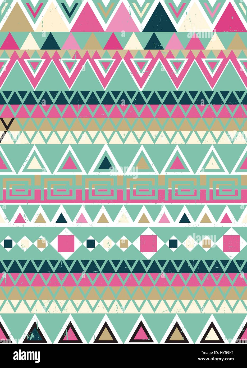 Tribal Ethnic textile decorative aged distressed ornamental striped ...