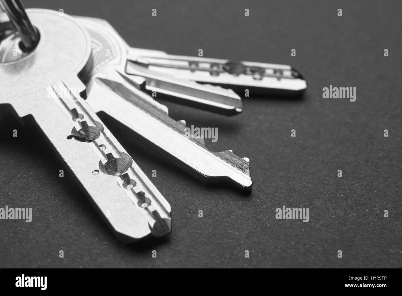 Mortgage concept keys house Black and White Stock Photos & Images - Alamy