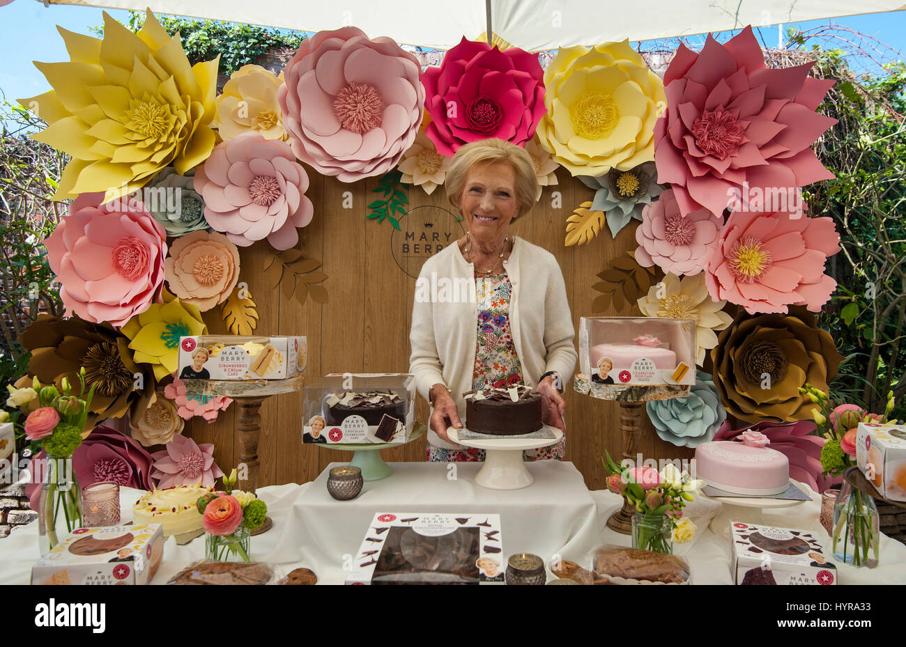 Mary Berry during an afternoon tea for the launch of her line of ready ...