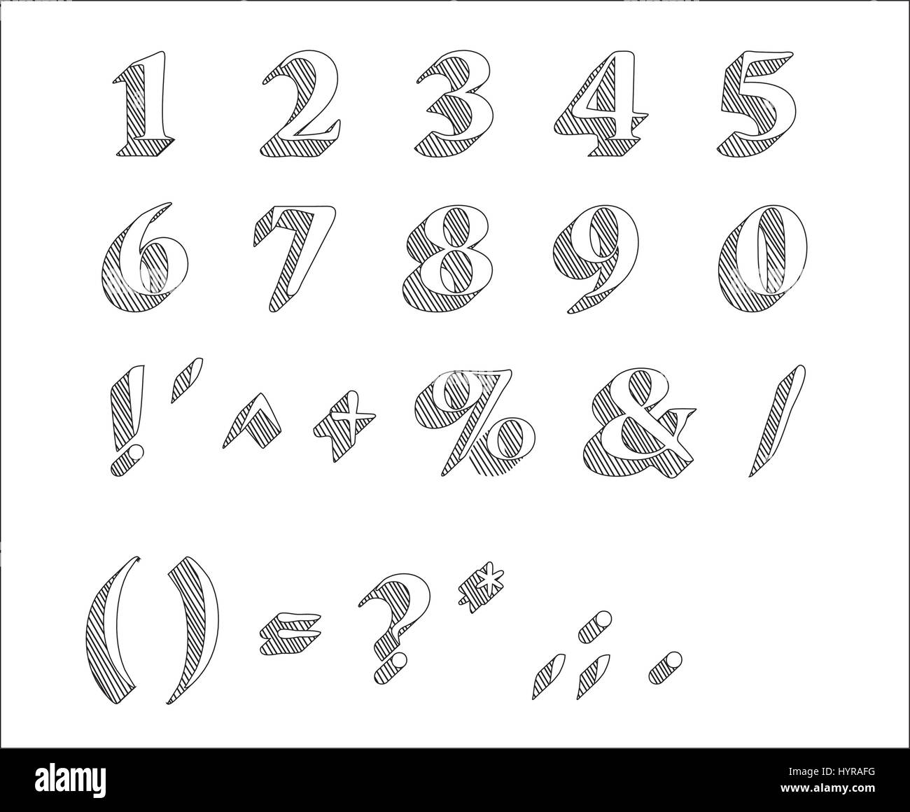 hand drawing vector doodle sketch font design Stock Vector Image & Art ...