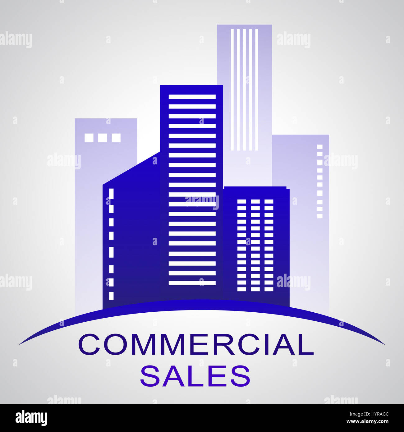Commercial Sales Skyscrapers Describing Real Estate Buildings 3d ...