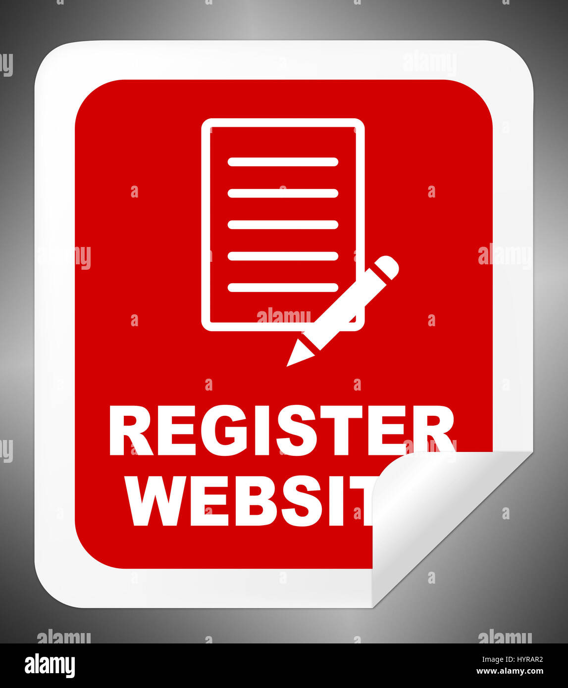Register Website Icon Indicates Domain Application 3d Illustration ...