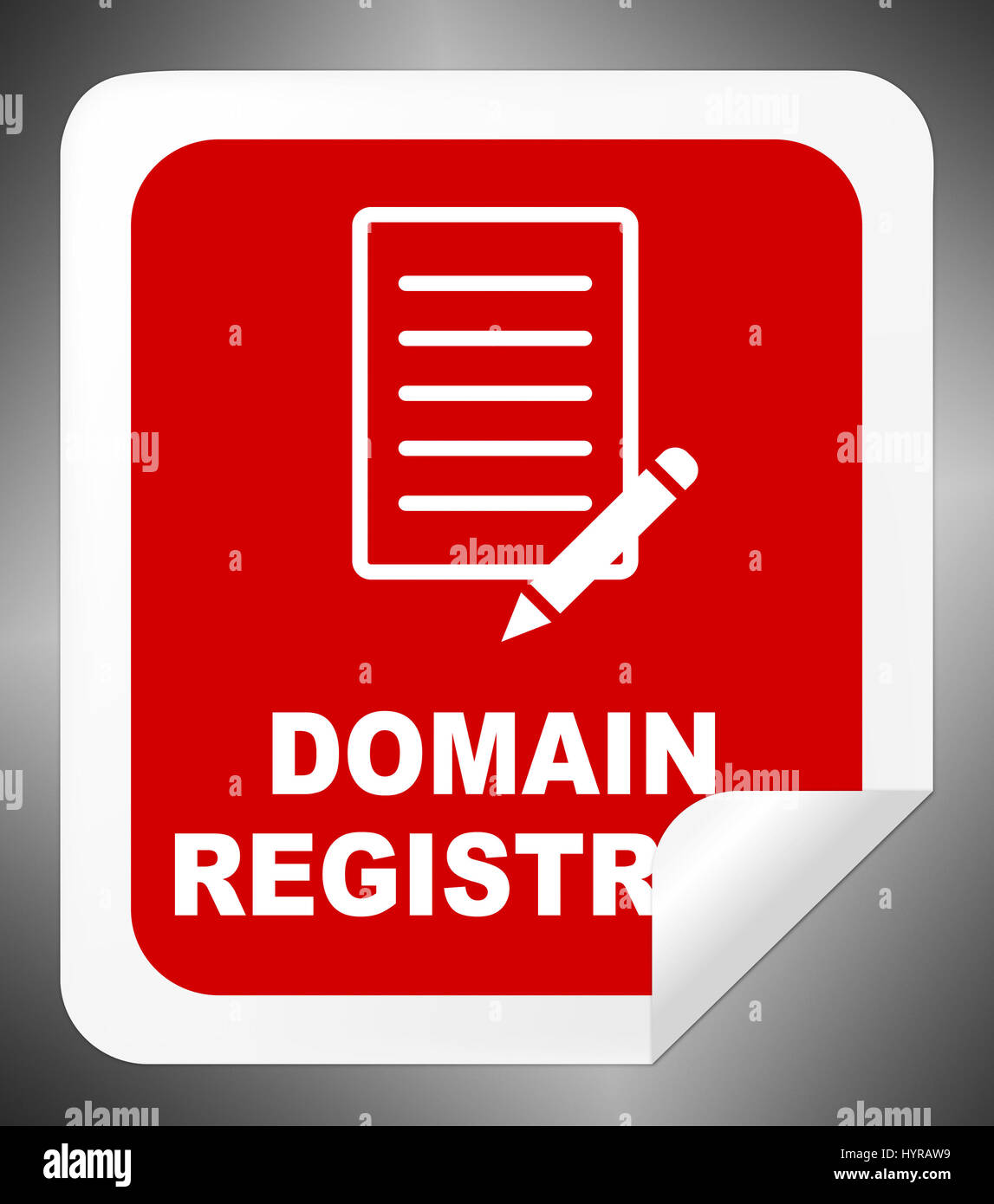 Domain Registration Icon Indicates Sign Up 3d Illustration Stock Photo ...