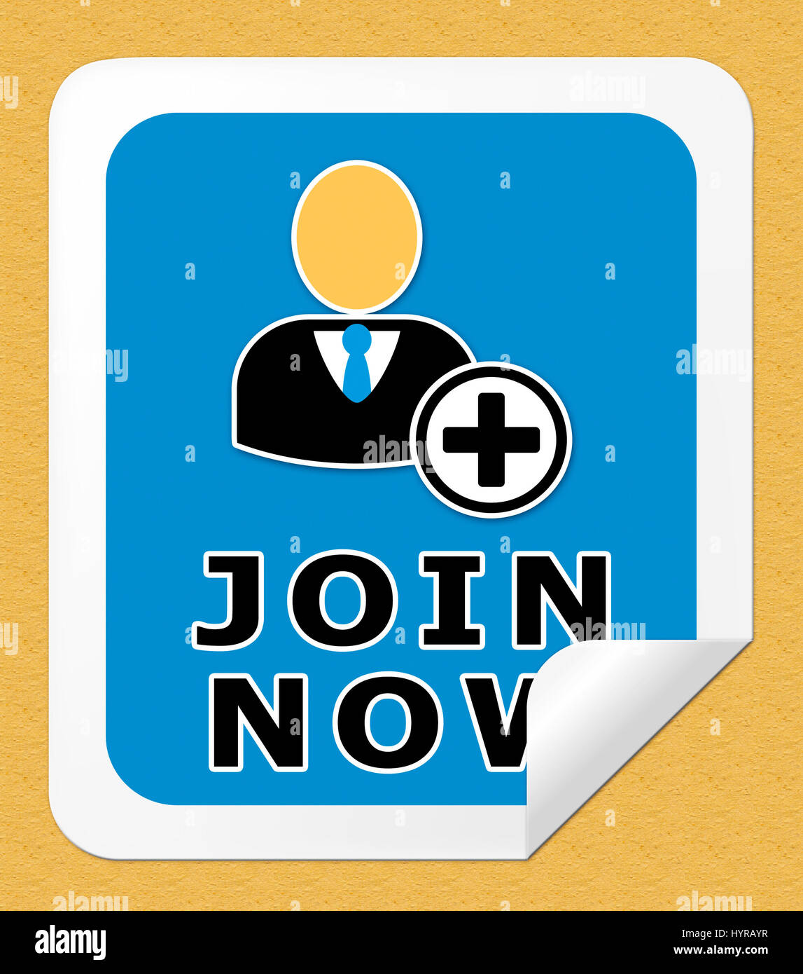 Join Now Icon Means Admission 3d Illustration Stock Photo - Alamy