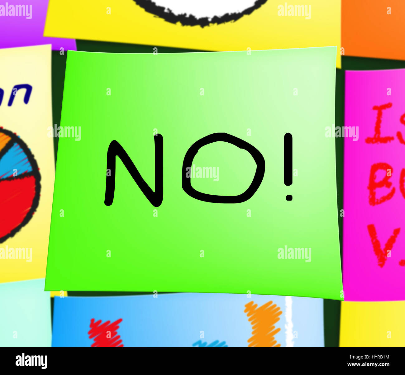 No Message Note Meaning Declined Or Forbidden 3d Illustration Stock ...