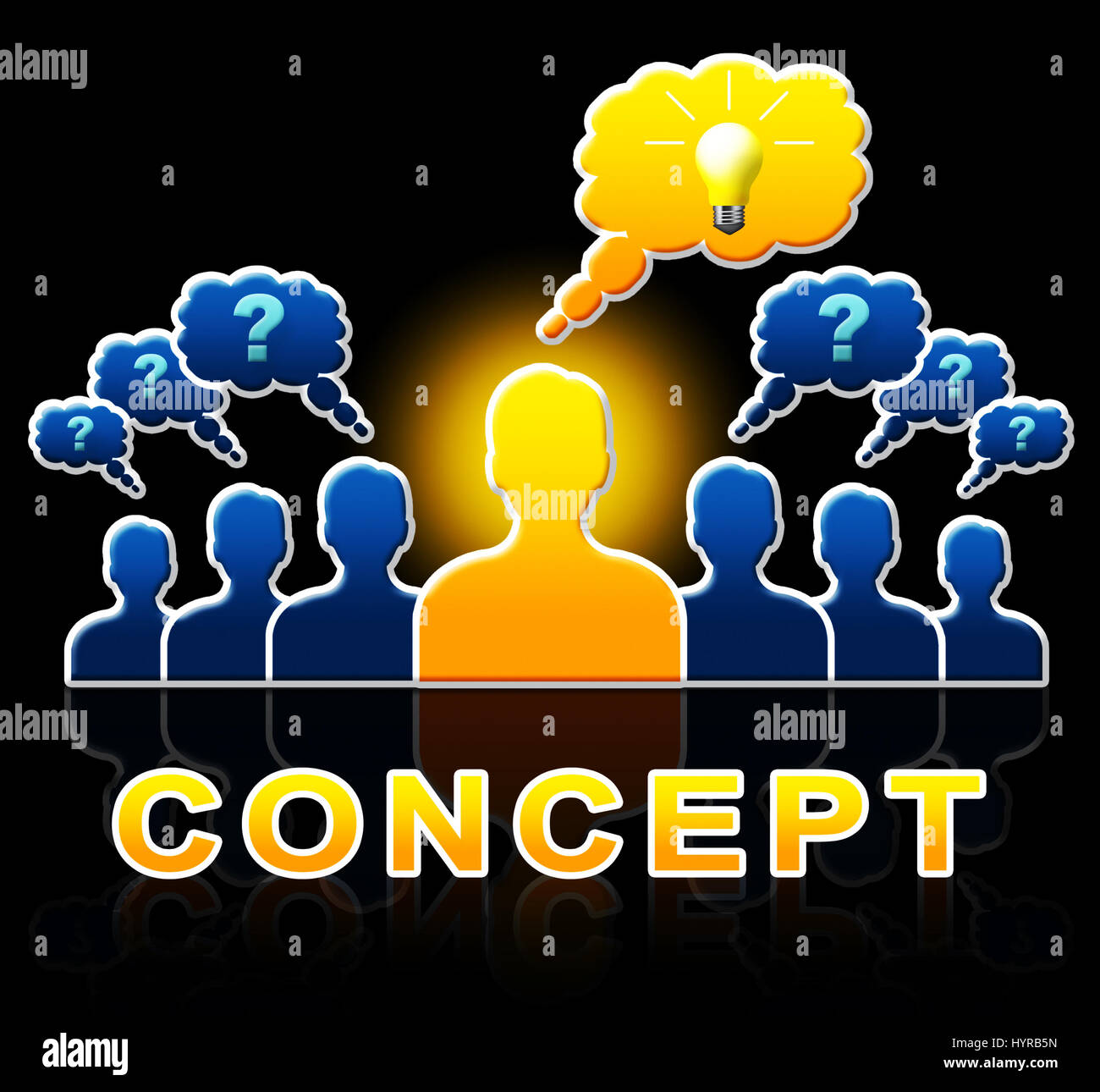 Concept People Meaning Ideas Theory And Notion 3d Illustration Stock ...