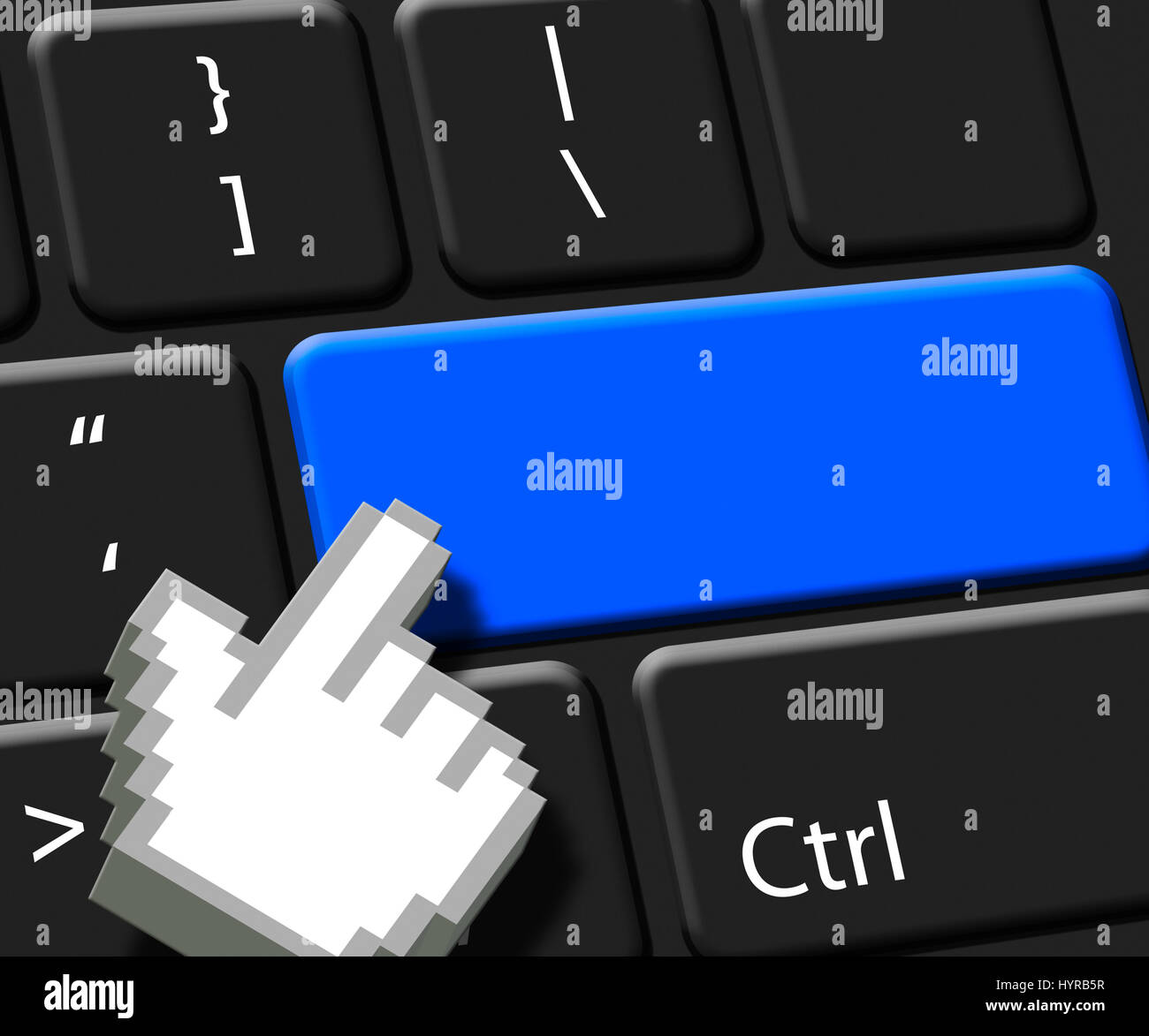 Blank Key Meaning Keyboard Copyspace 3d Illustration Stock Photo - Alamy