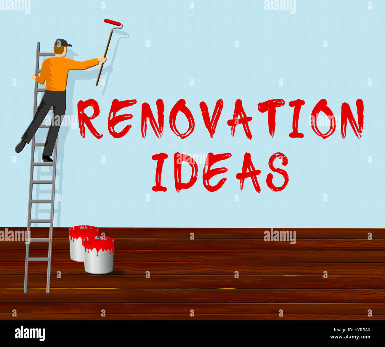 Renovation Ideas Indicating House Improvement Tips 3d Illustration ...