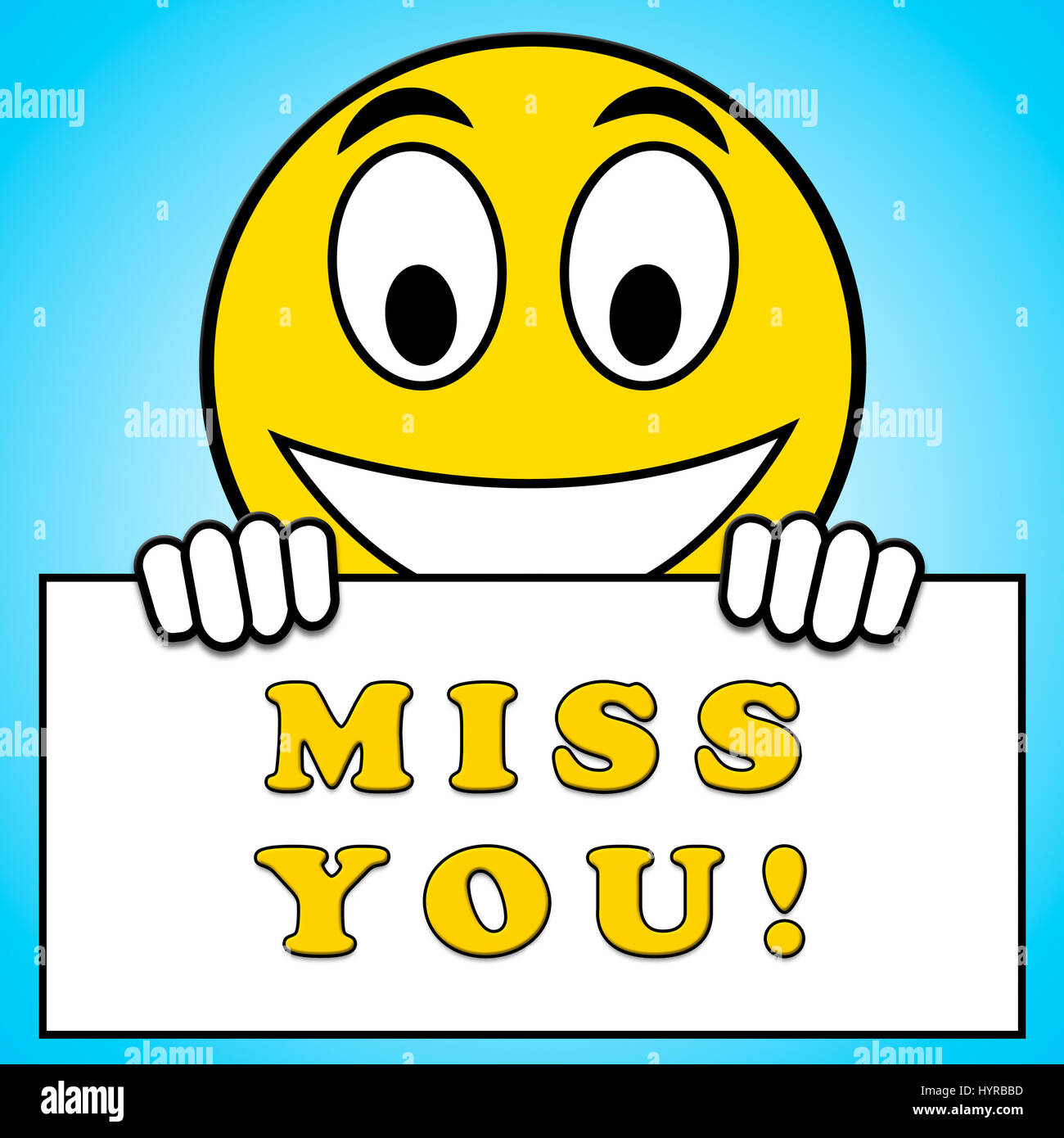 Miss You Sign Meaning Longing 3d Illustration Stock Photo - Alamy