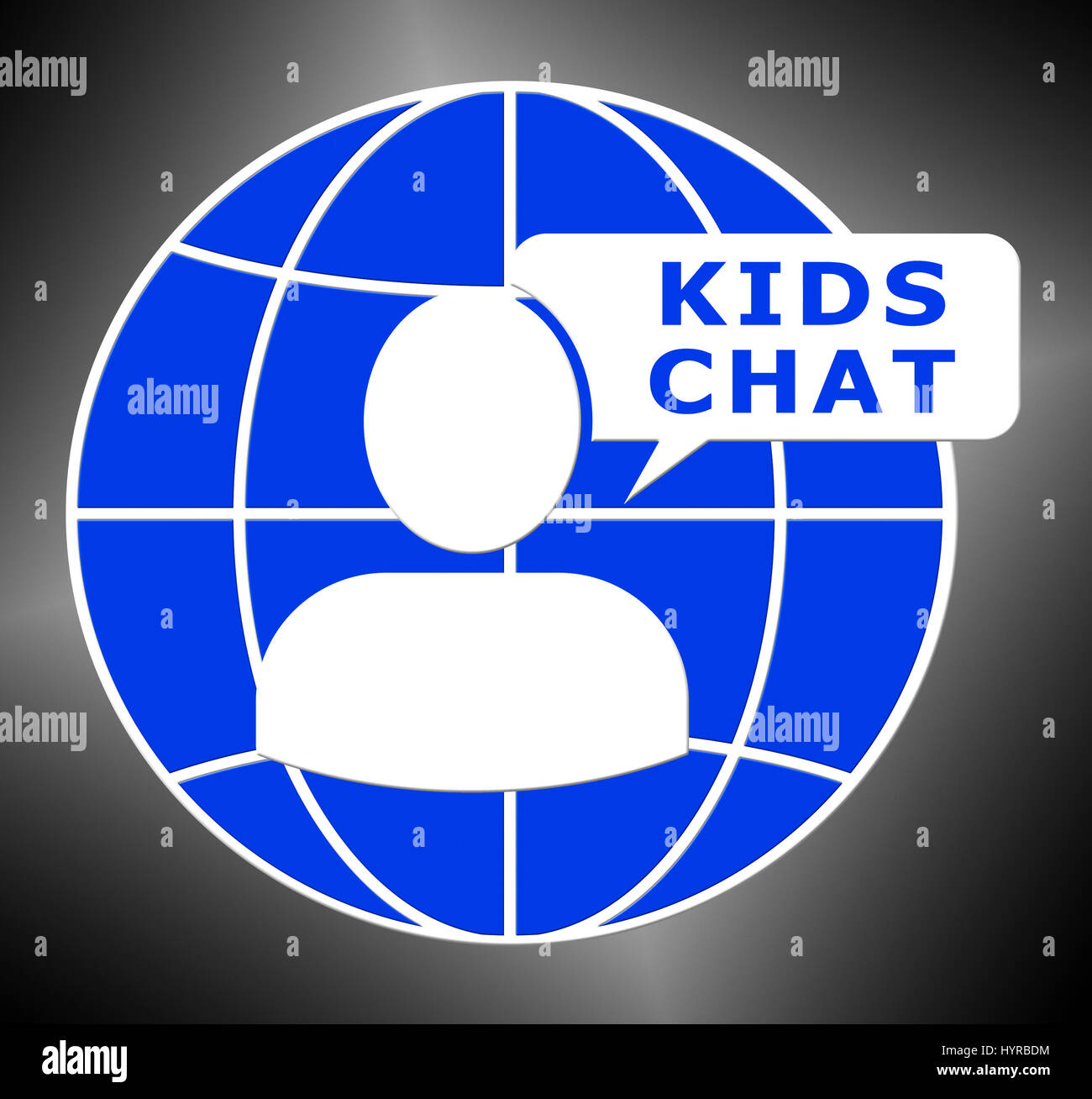 Kids Chat Showing Child Messenger 3d Illustration Stock Photo - Alamy