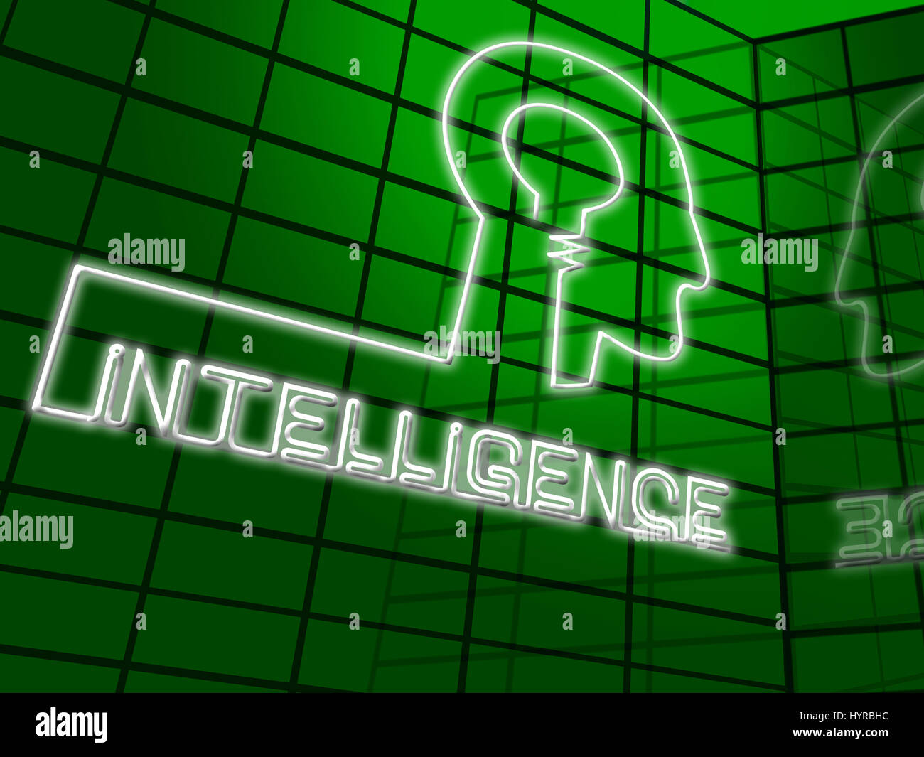 Intelligence Brain Representing Intellectual Capacity And Acumen 3d ...