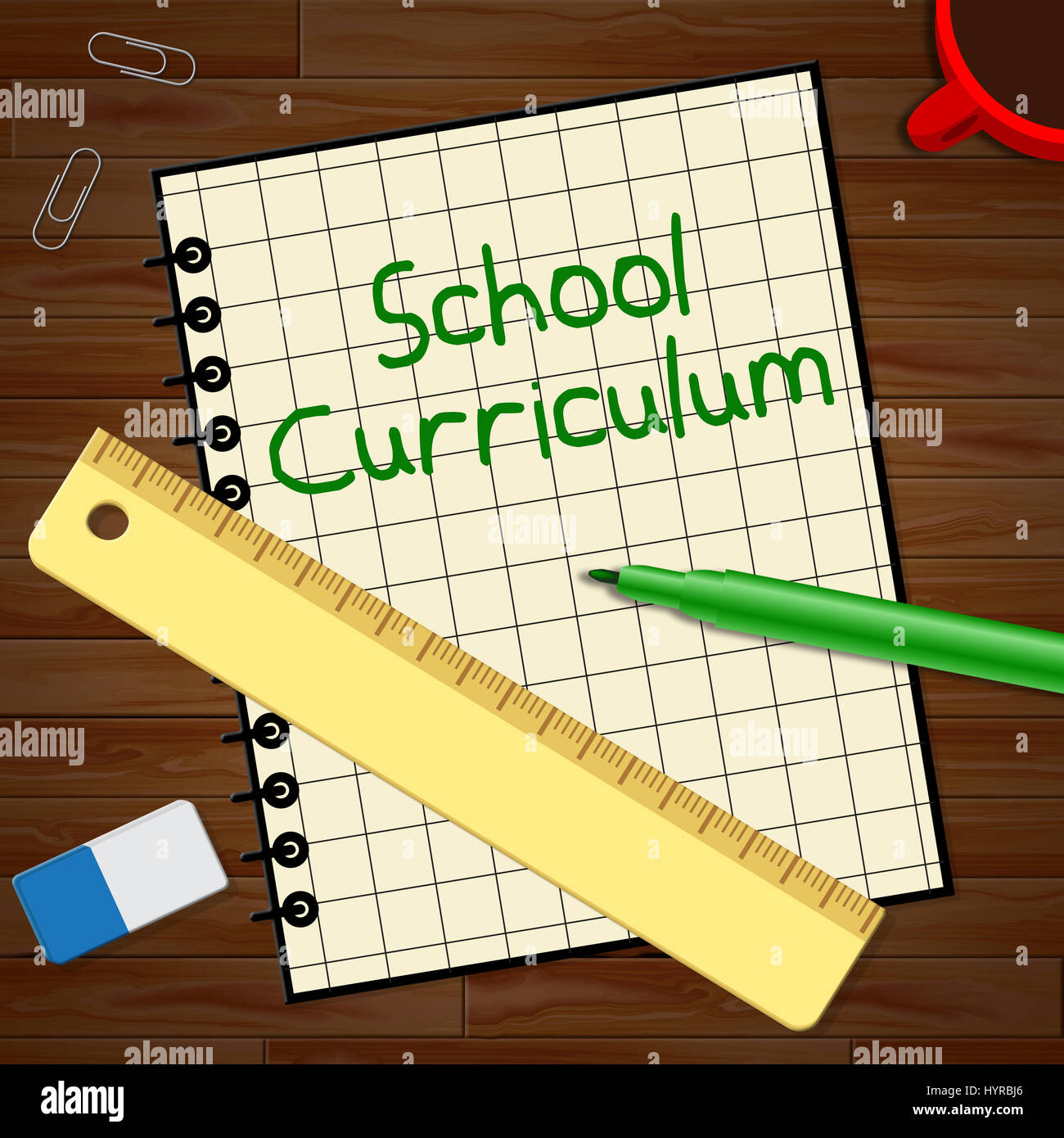 School Curriculum Notebook Representing Education Courses 3d ...