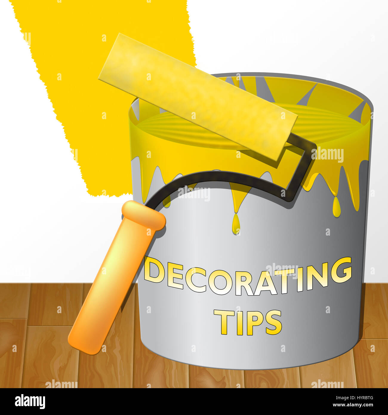 Decorating Tips Paint Showing Decoration Advice 3d Illustration Stock ...
