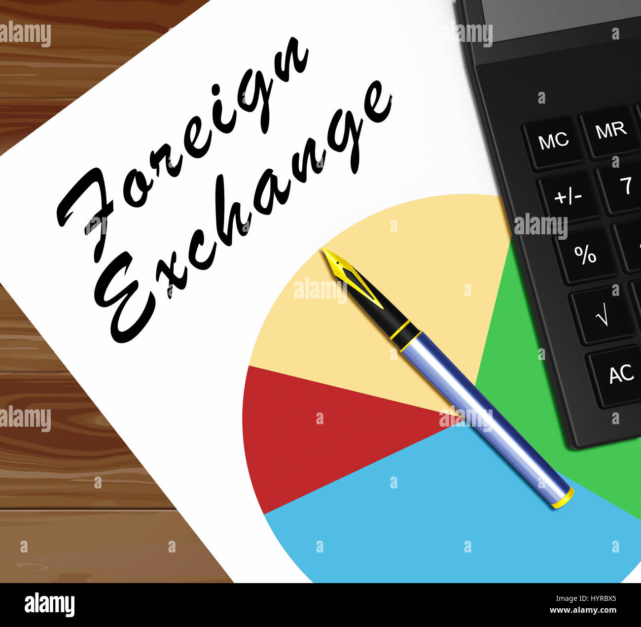Foreign Exchange Graph Means Forex Rate 3d Illustration Stock Photo - Alamy
