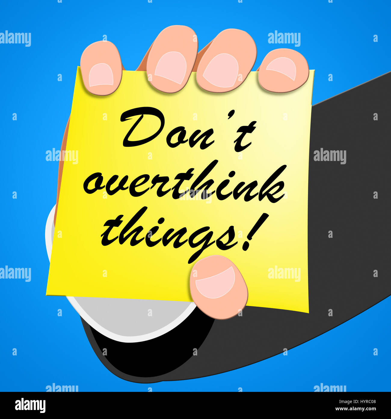 Don't Overthink Things Indicating Too Much 3d Illustration Stock Photo ...