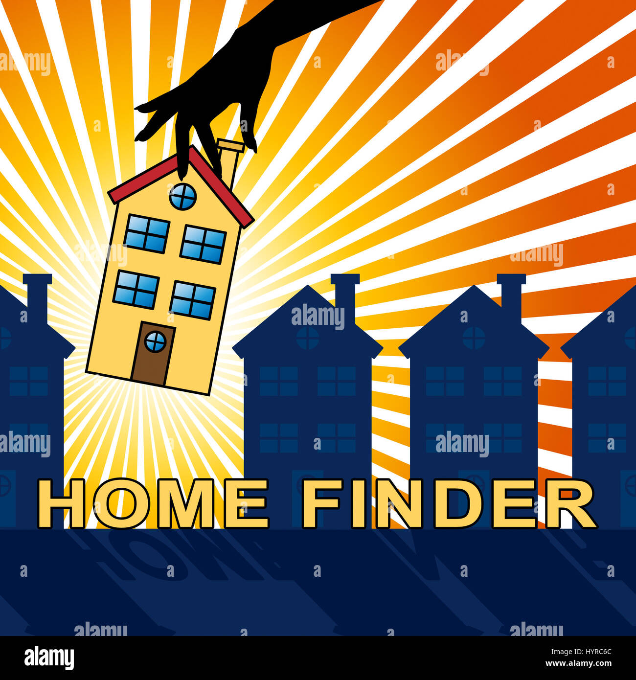 Finding housing illustration hi-res stock photography and images - Alamy