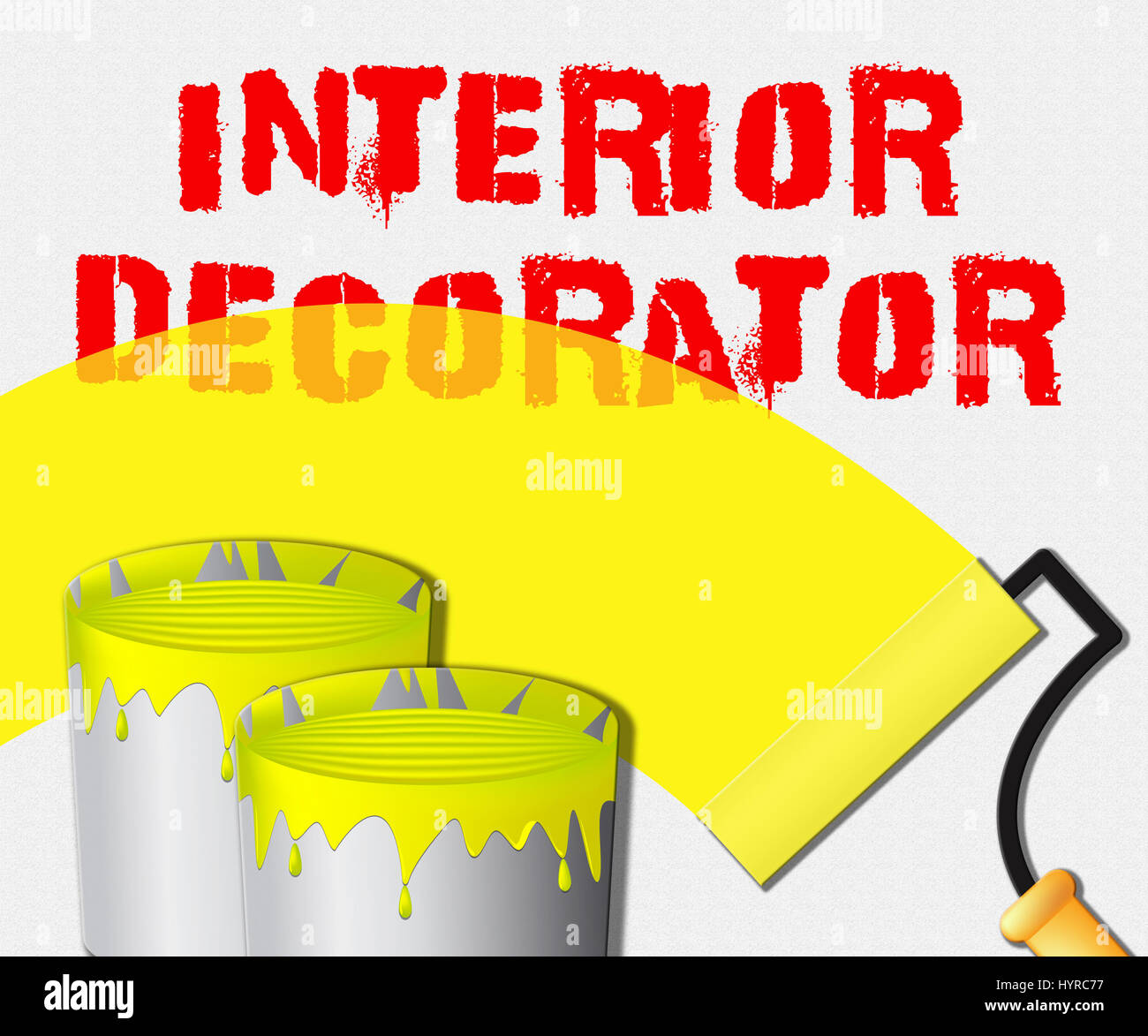 Interior Decorator Paint Displays Home Painter 3d Illustration Stock ...