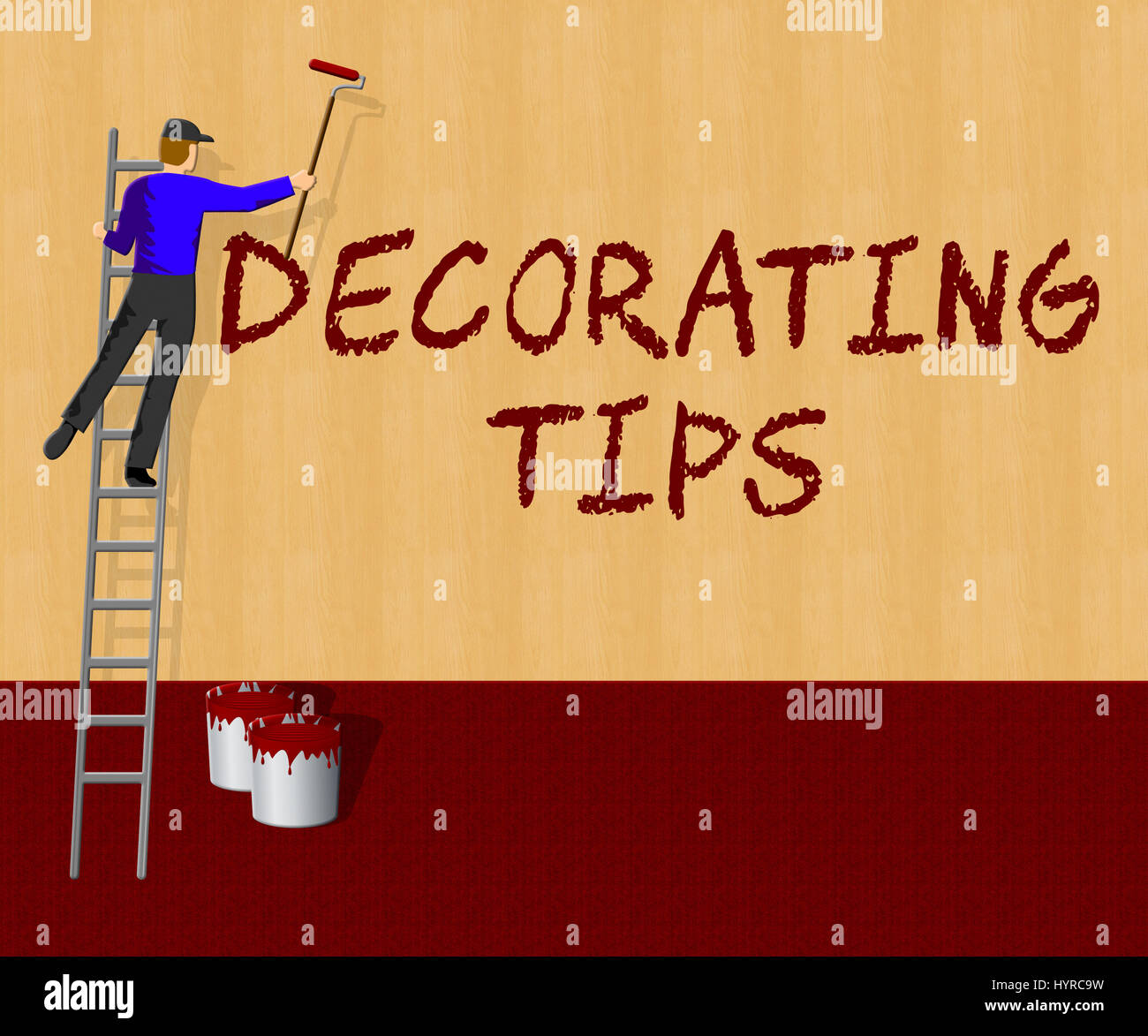 Decorating Tips Showing Decoration Advice 3d Illustration Stock Photo ...