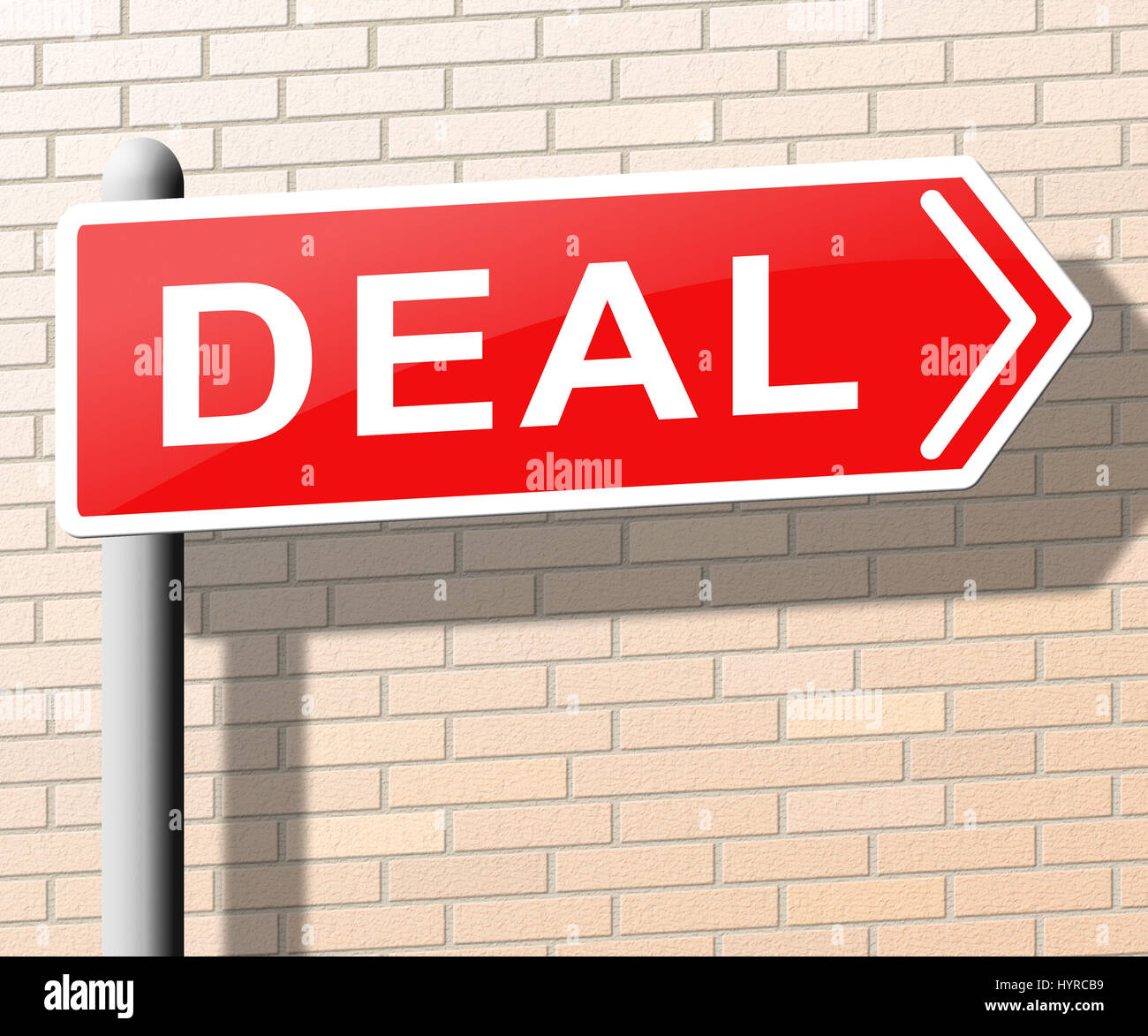 Deal Sign Meaning Best Price Goods 3d Illustration Stock Photo - Alamy