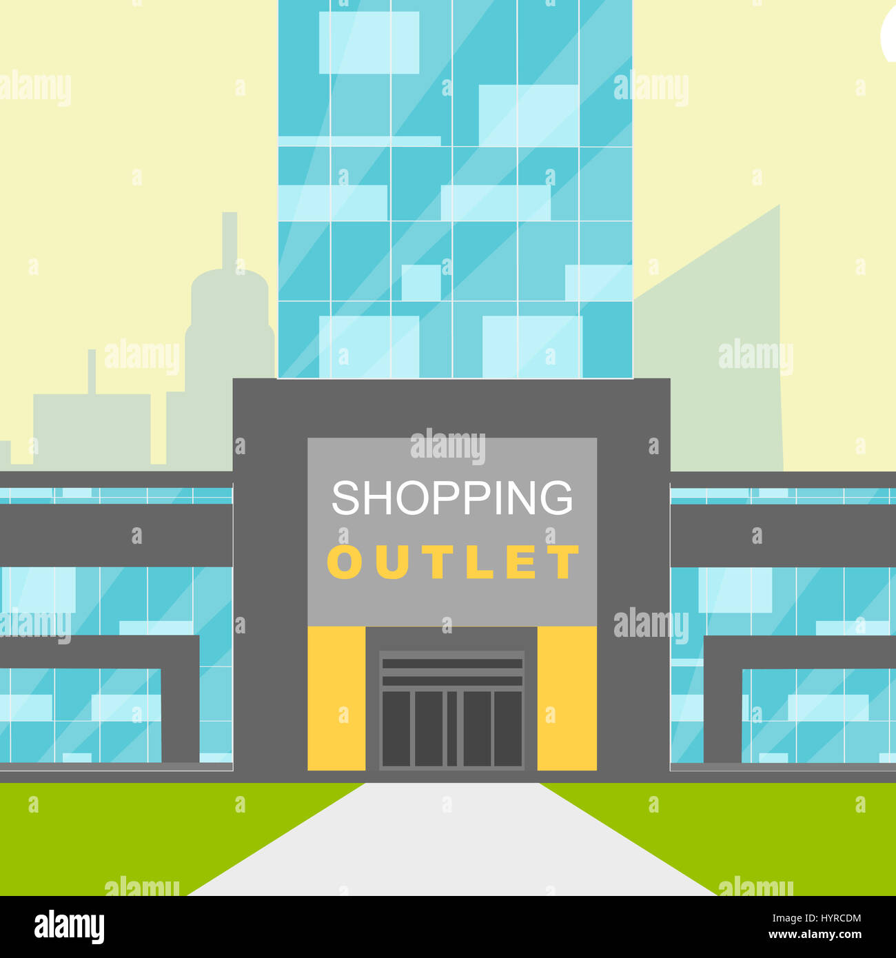 Shopping Outlet Store Shows Retail Shopping 3d Illustration Stock Photo ...