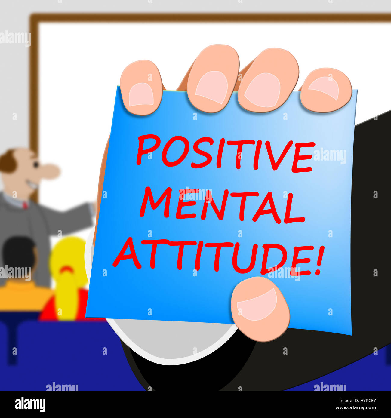 Positive Mental Attitude Meaning Optimism 3d Illustration Stock Photo ...
